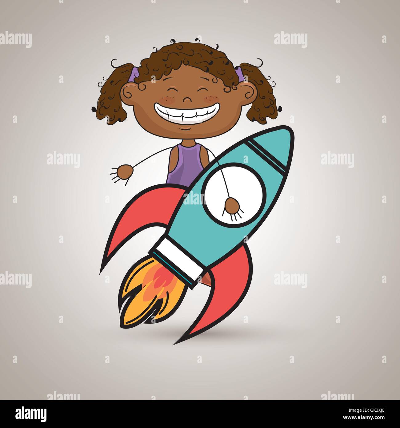 girl idea happy Stock Vector Image & Art - Alamy