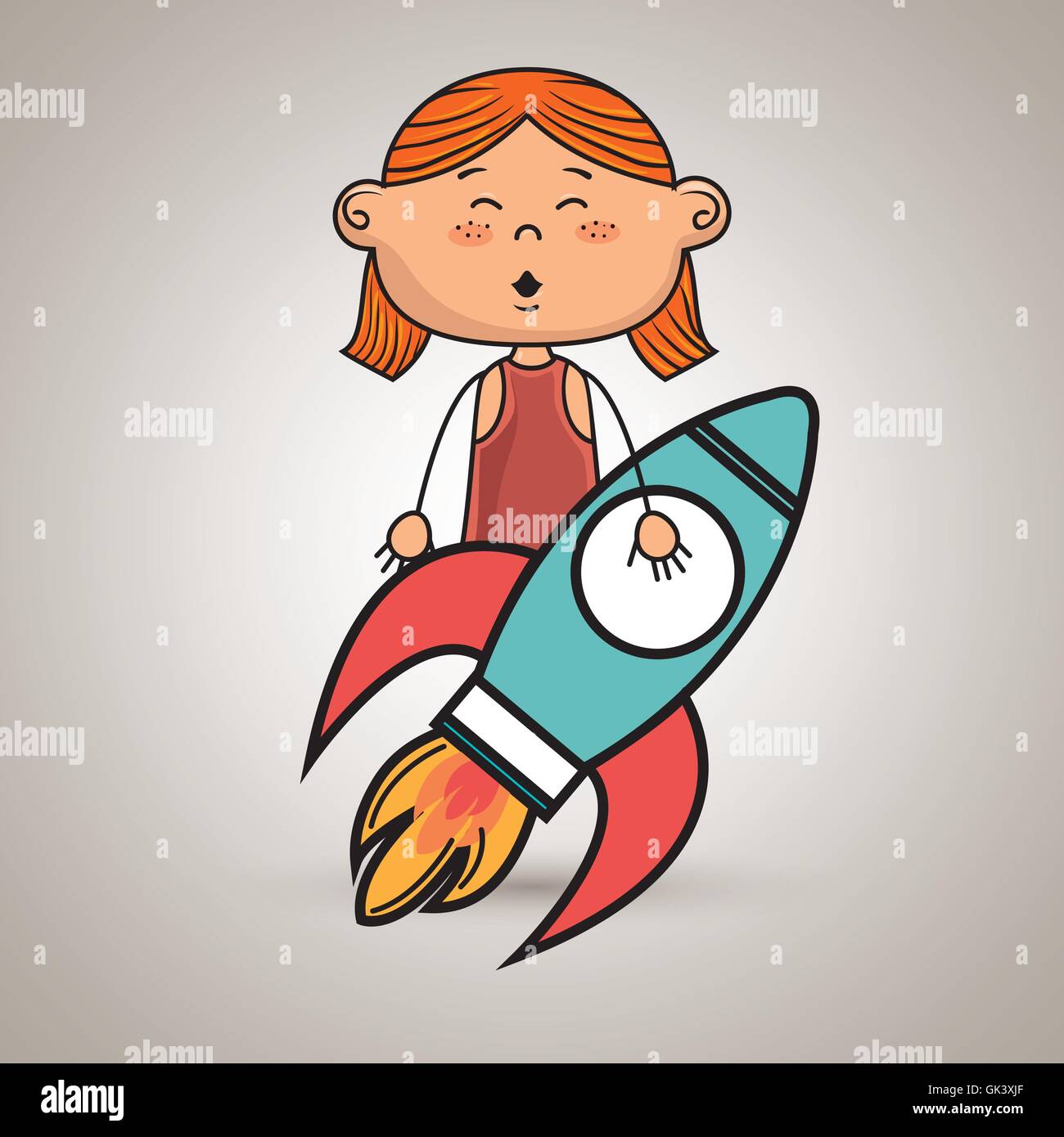 girl idea happy Stock Vector Image & Art - Alamy