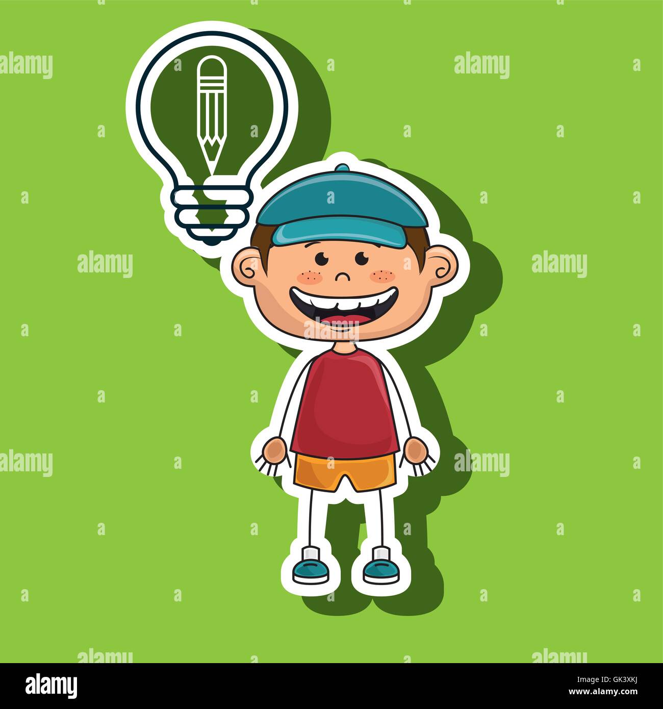 boy idea gears icon Stock Vector Image & Art - Alamy