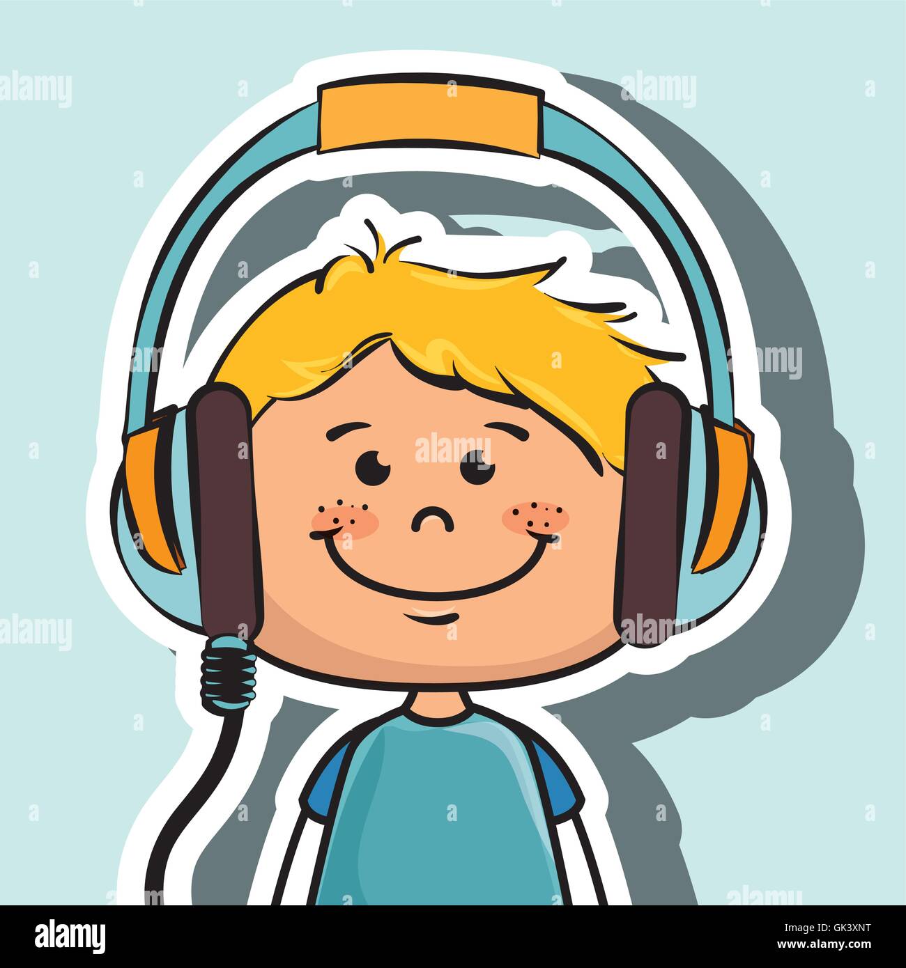 kid headphones music icon Stock Vector Image & Art - Alamy