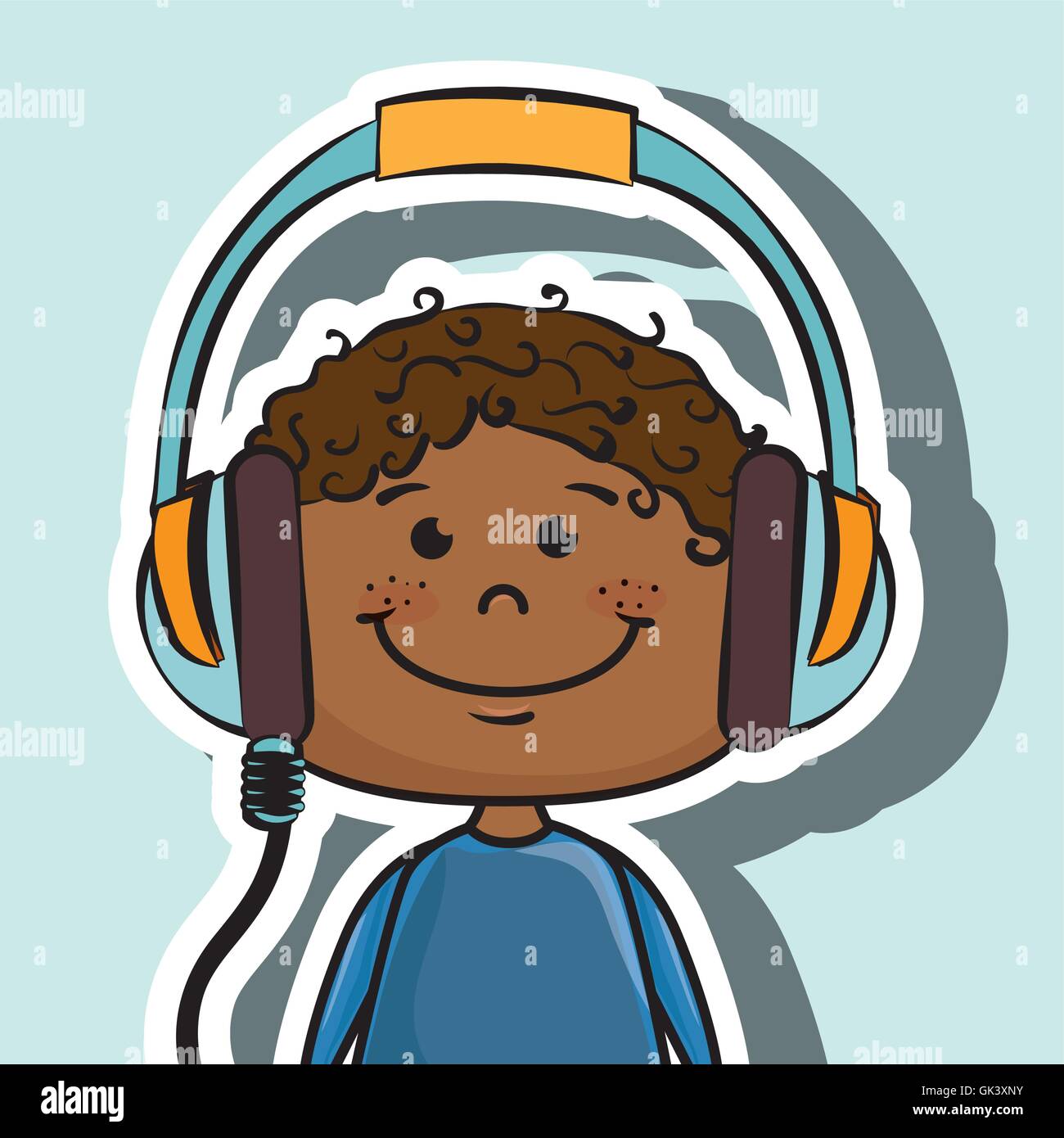 kid headphones music icon Stock Vector Image & Art - Alamy