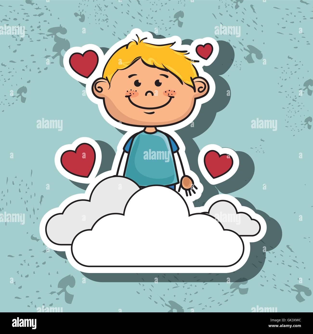 boy cloud heart love Stock Vector Image & Art - Alamy