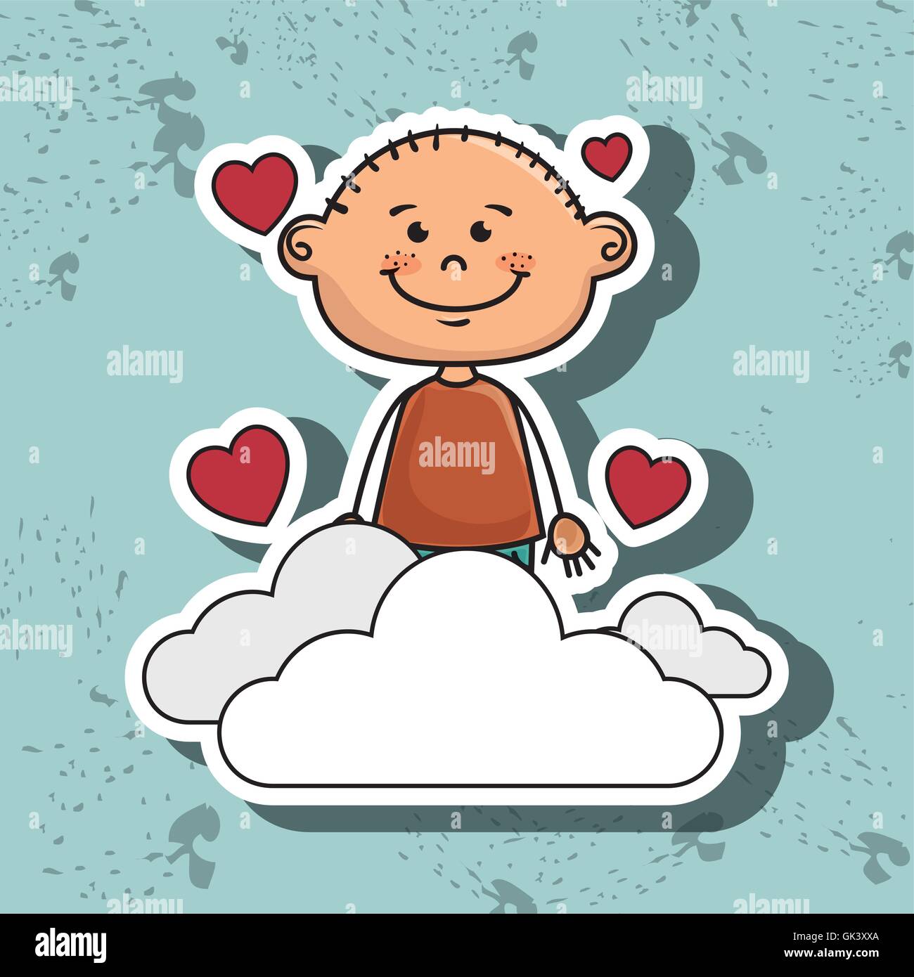 boy cloud heart love Stock Vector Image & Art - Alamy