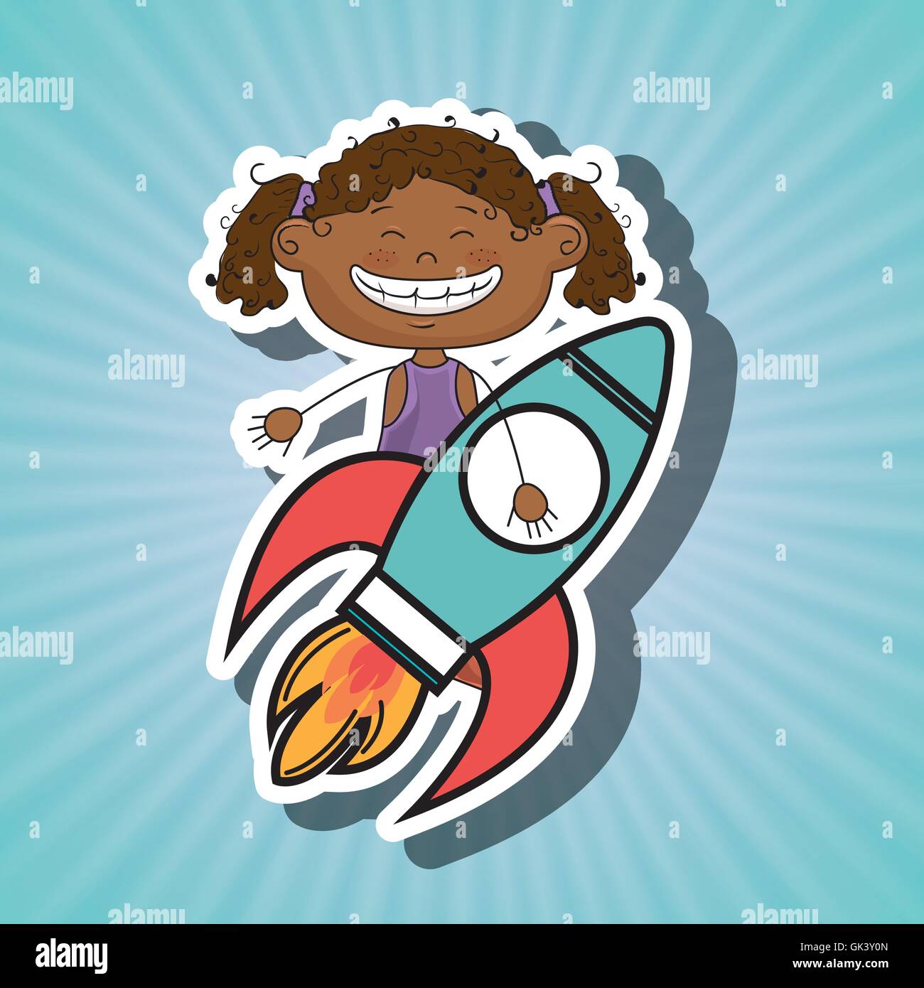 girl idea happy Stock Vector Image & Art - Alamy