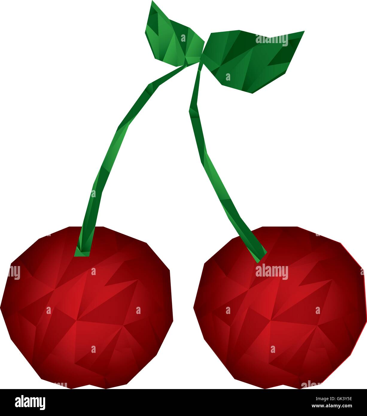Polygon vector cherry hi-res stock photography and images - Alamy