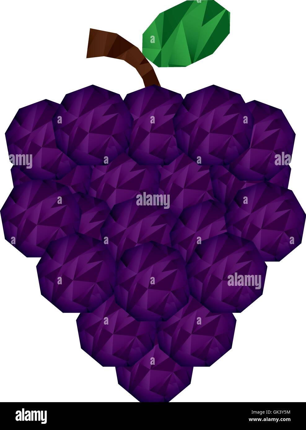 fresh fruit low poly isolated icon Stock Vector Image & Art - Alamy