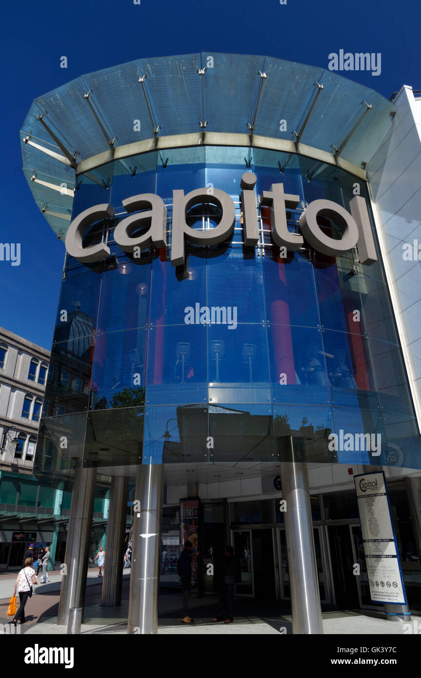 Capitol shopping centre, Queen Street, Cardiff, South Wales, UK Stock ...