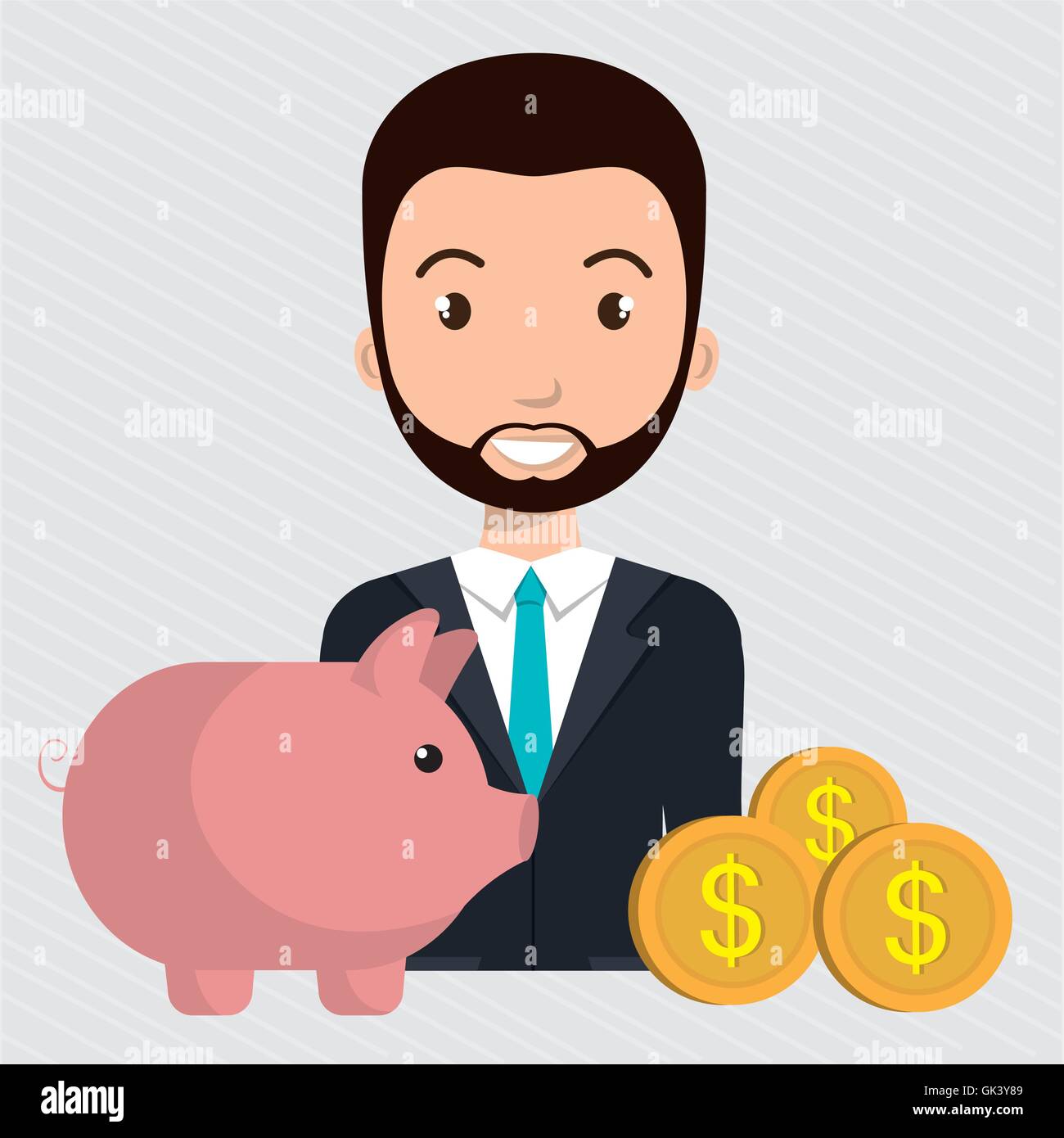 man piggy currency money Stock Vector Image & Art - Alamy