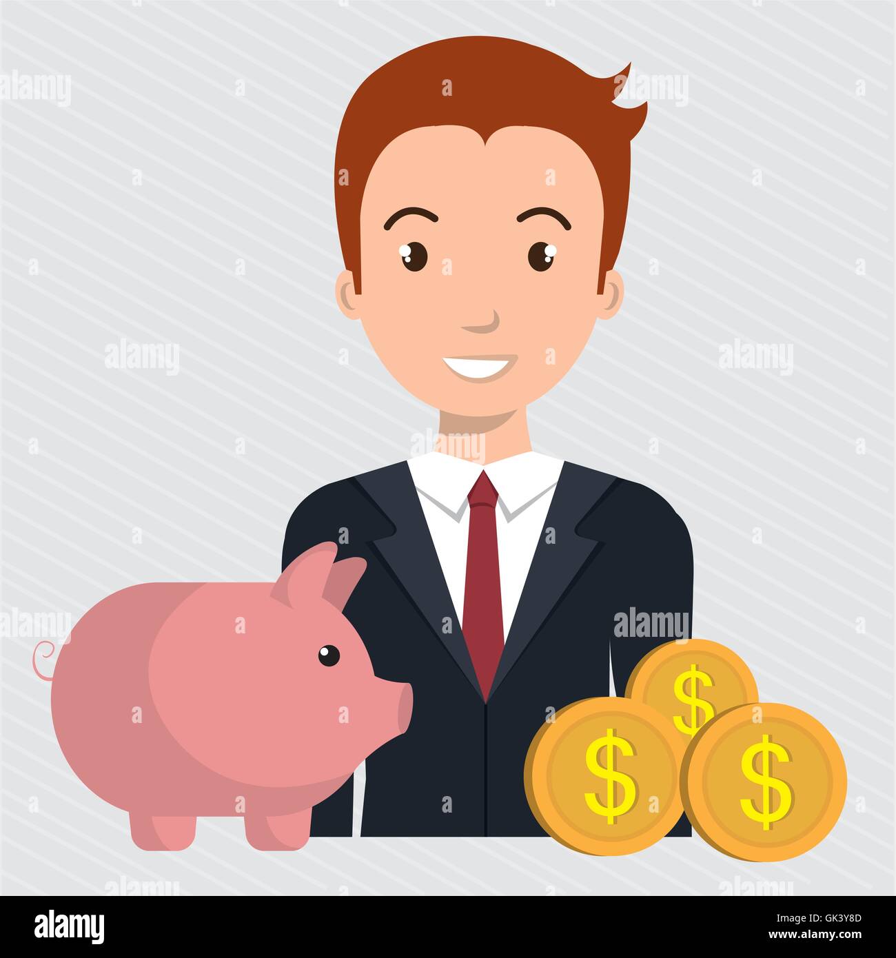 man piggy currency money Stock Vector Image & Art - Alamy