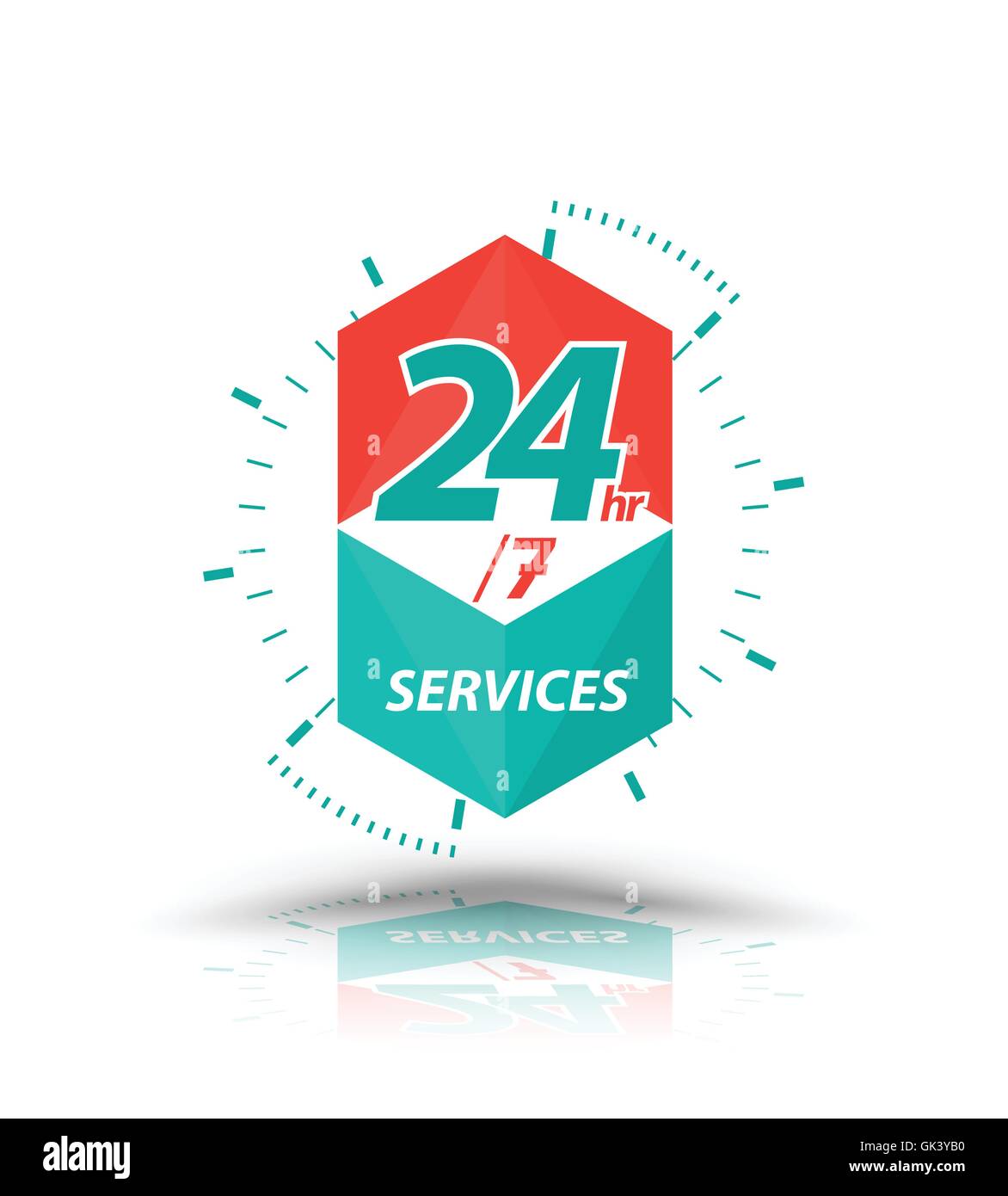 24 hours open customer service collection. Vector illustration Stock ...