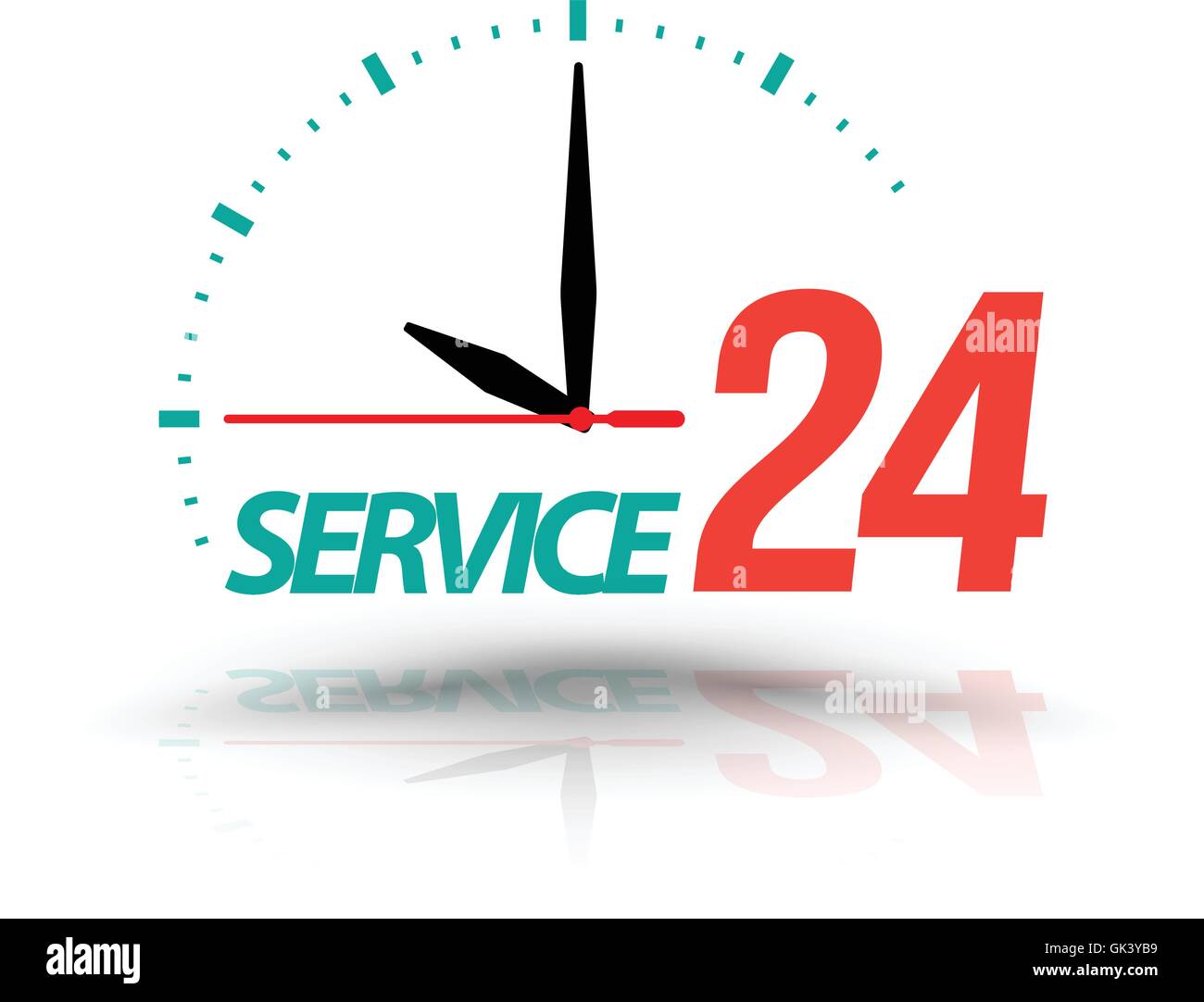 24 hours open customer service collection. Vector illustration Stock ...