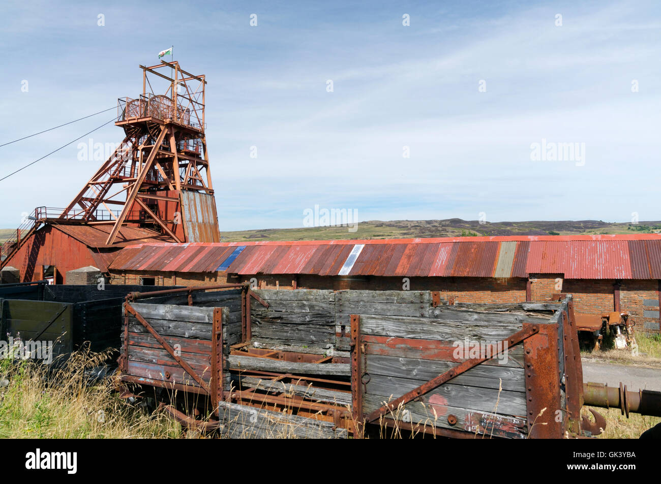 Pit Head Winding Gear, Big Pit Mining Museum, Blaenavon, Torfaen, South ...