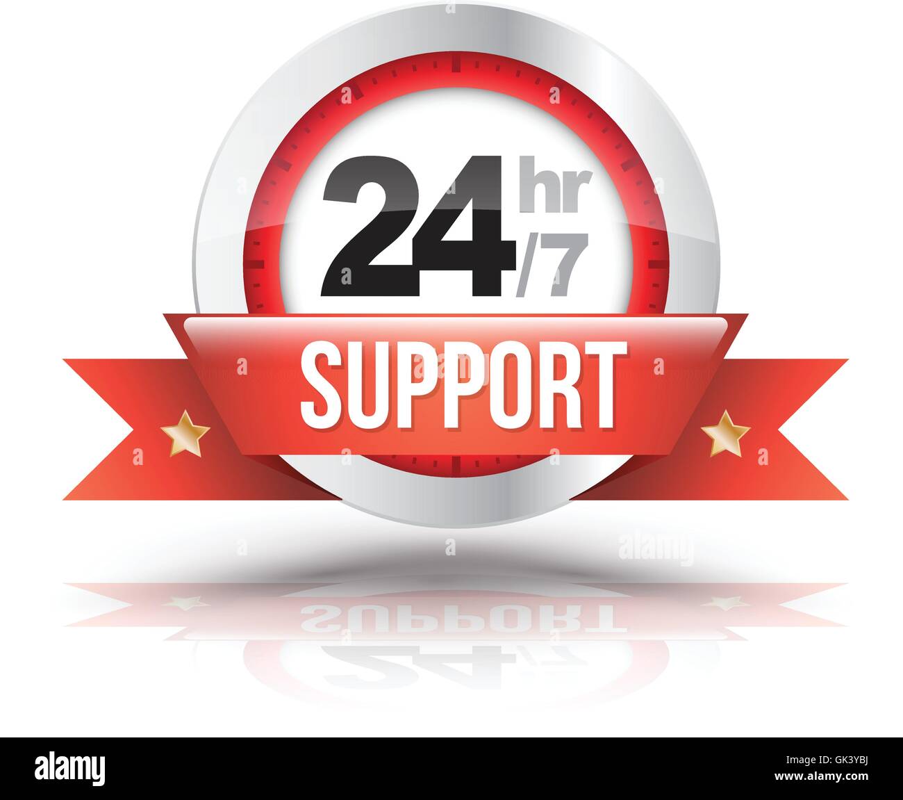 24 hours open customer service collection. Vector illustration Stock ...