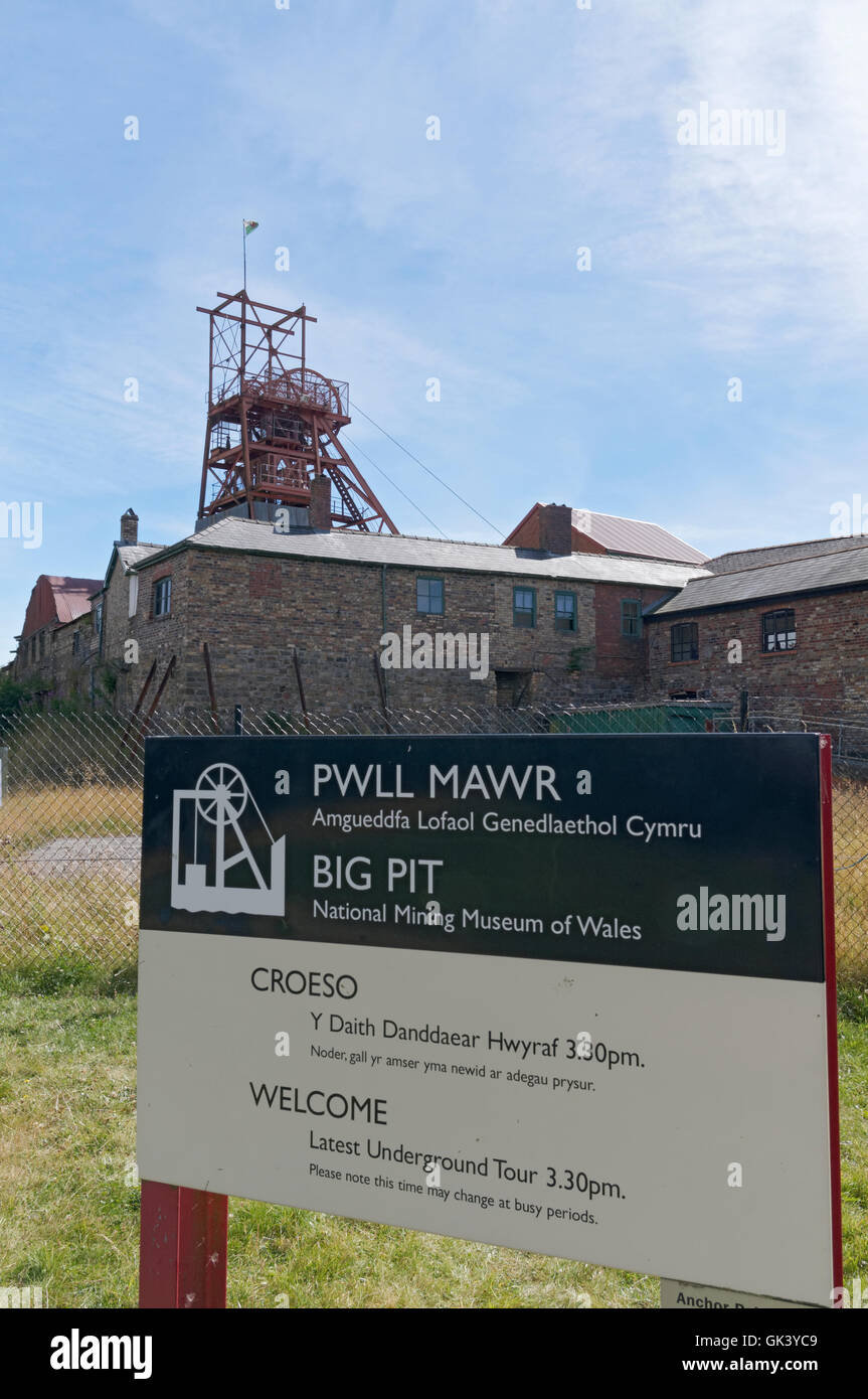 Pit Head Winding Gear, Big Pit Mining Museum, Blaenavon, Torfaen, South ...