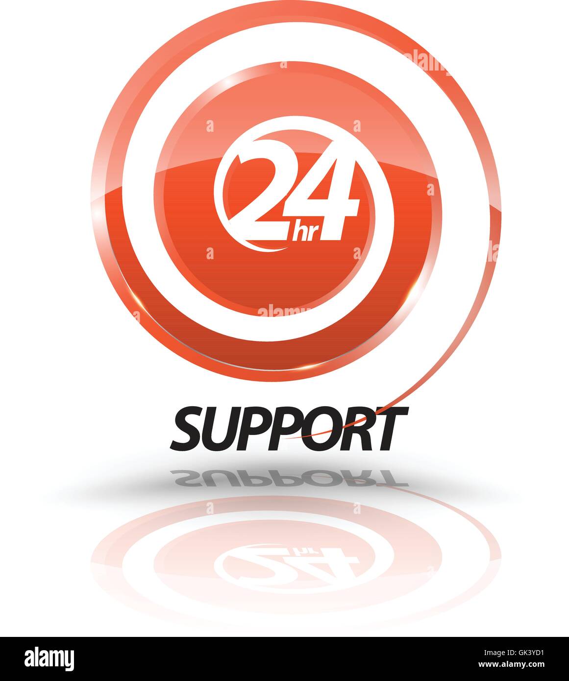 24 hours open customer service collection. Vector illustration Stock ...