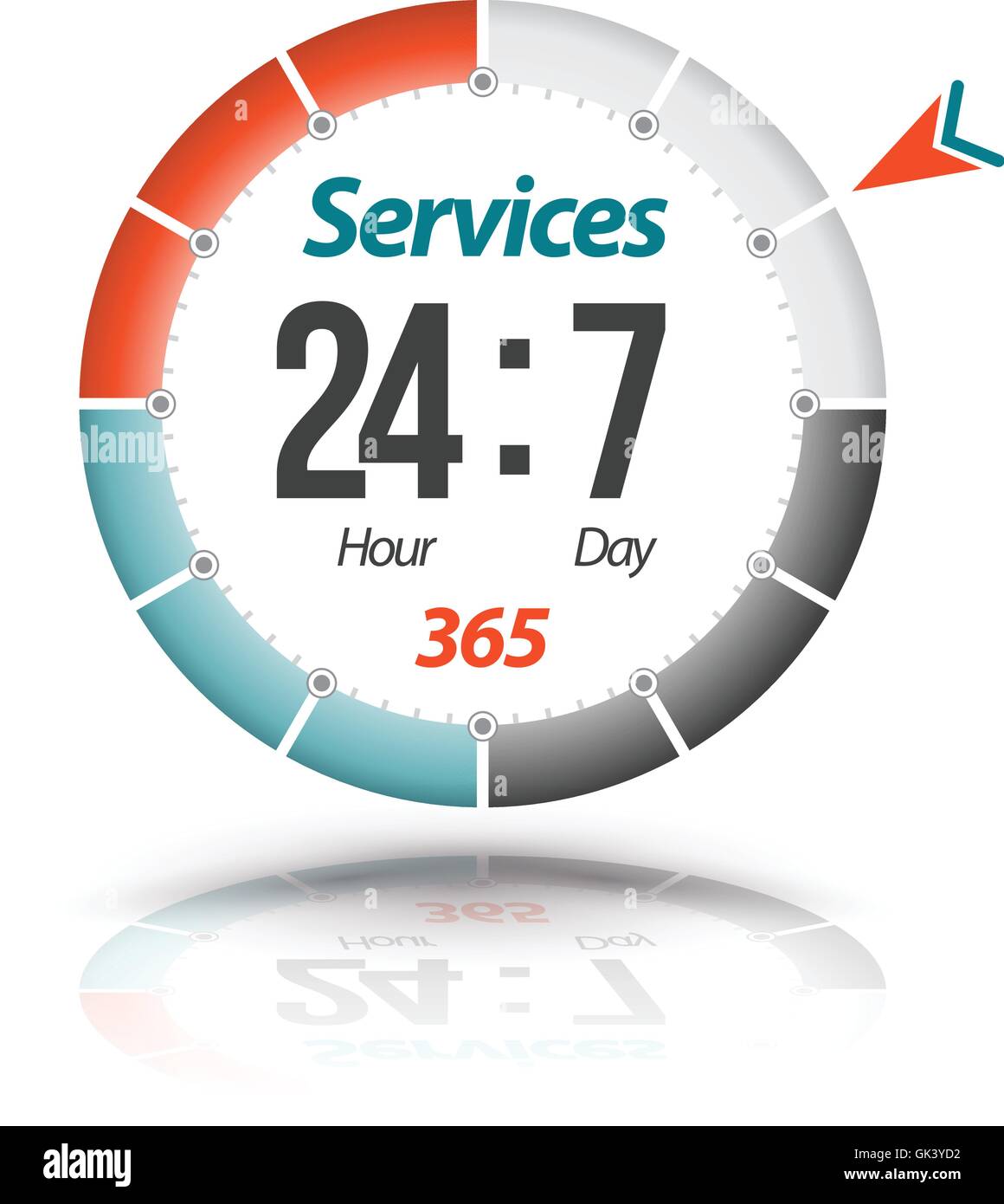 24 hours open customer service collection. Vector illustration Stock ...