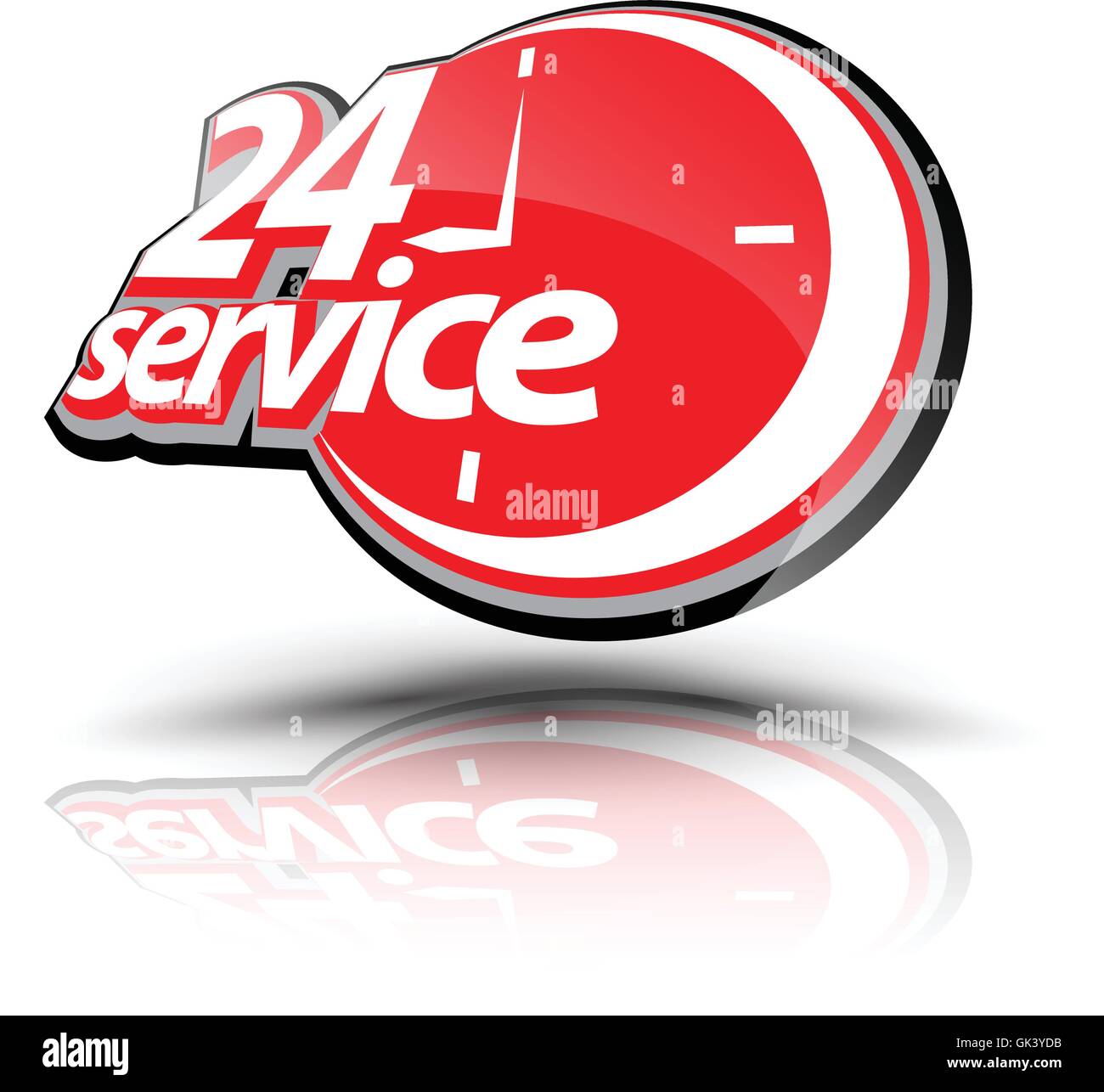 24 hours open customer service collection. Vector illustration Stock ...