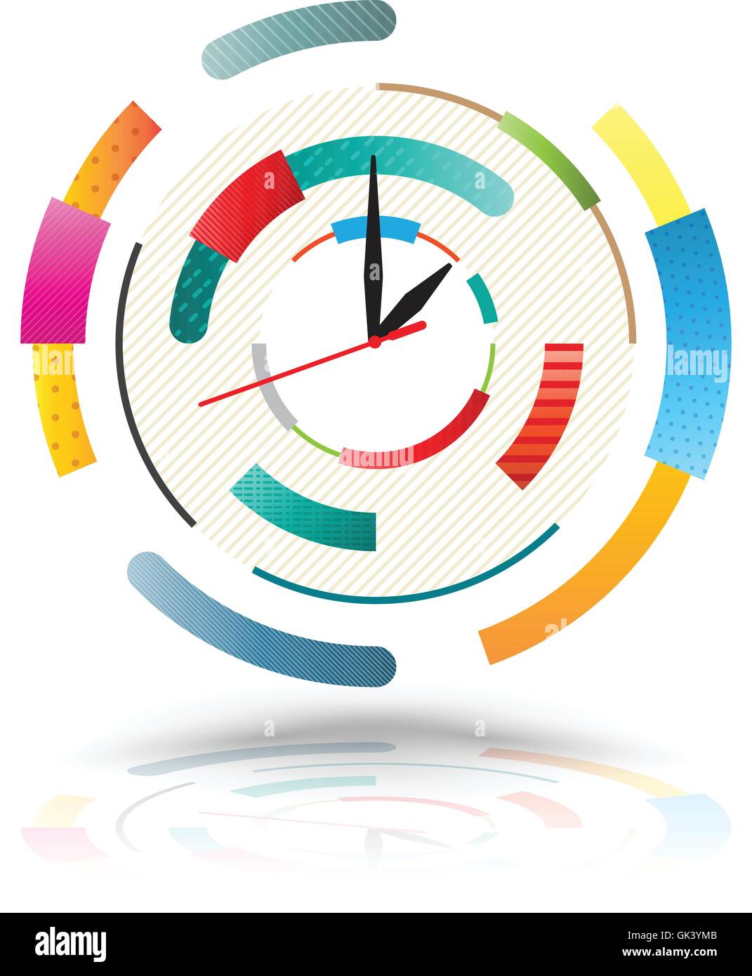 Abstract clock colourful. Vector illustration Stock Vector Image & Art ...