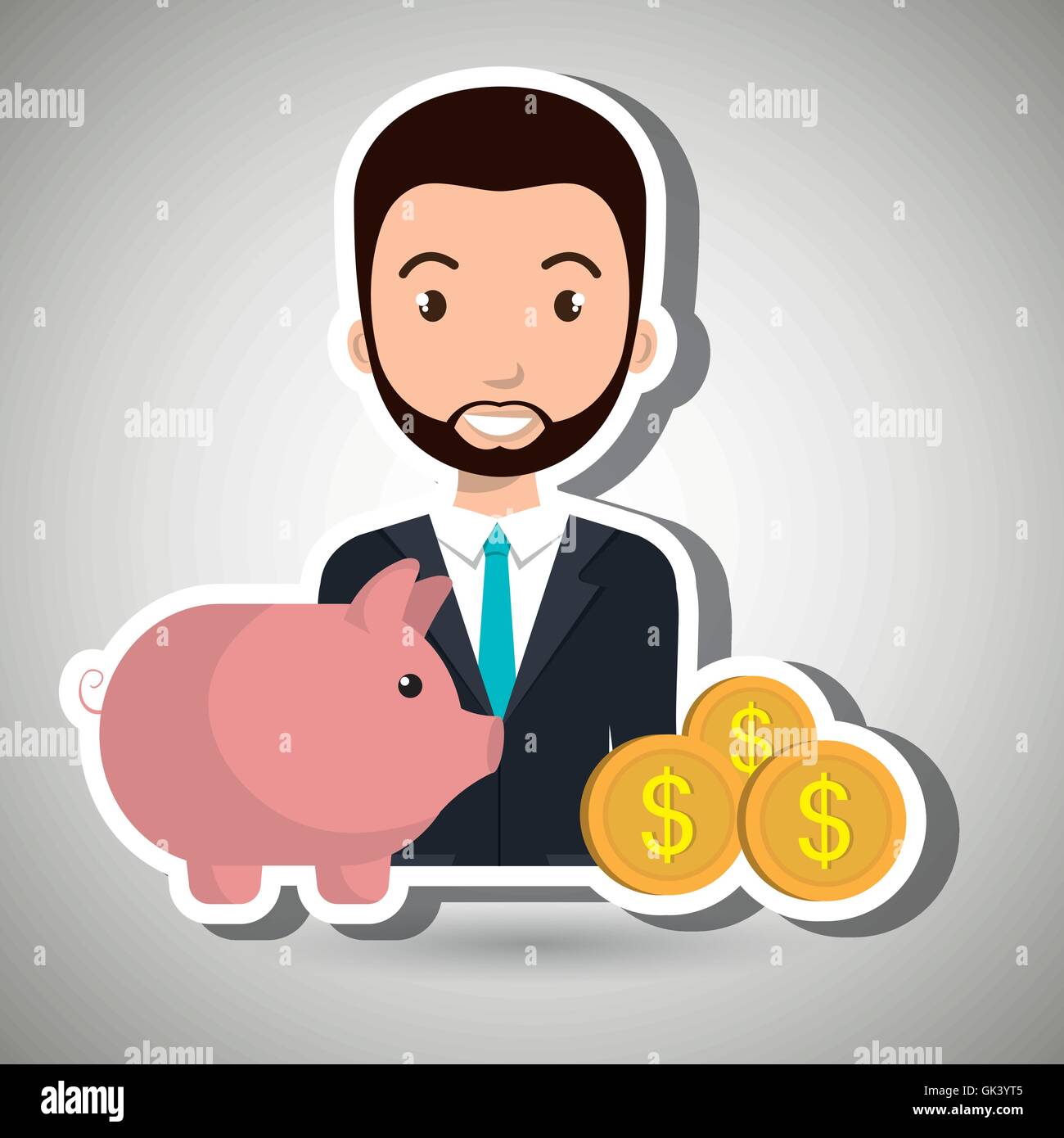 man piggy currency money Stock Vector Image & Art - Alamy