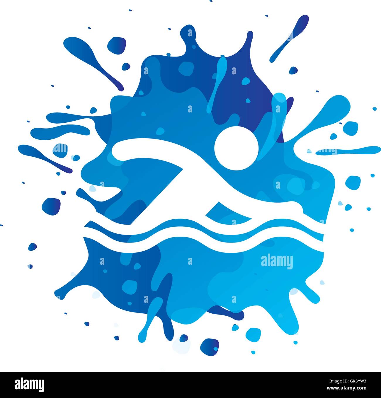 Stick figures swimming Stock Vector Images - Alamy