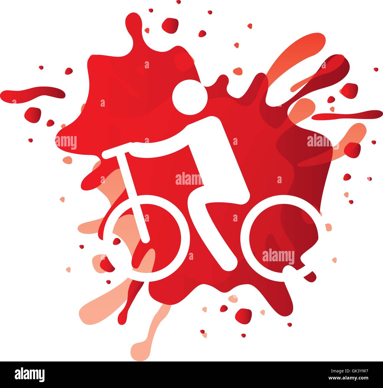 athlete sport watercolor splash figure silhouette Stock Vector Image ...