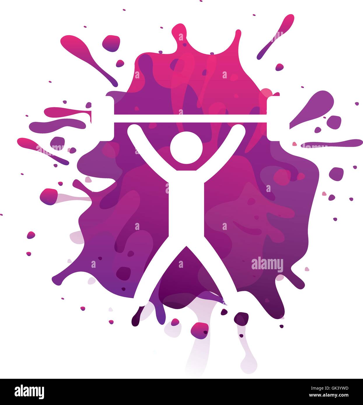 athlete sport watercolor splash figure silhouette Stock Vector Image ...