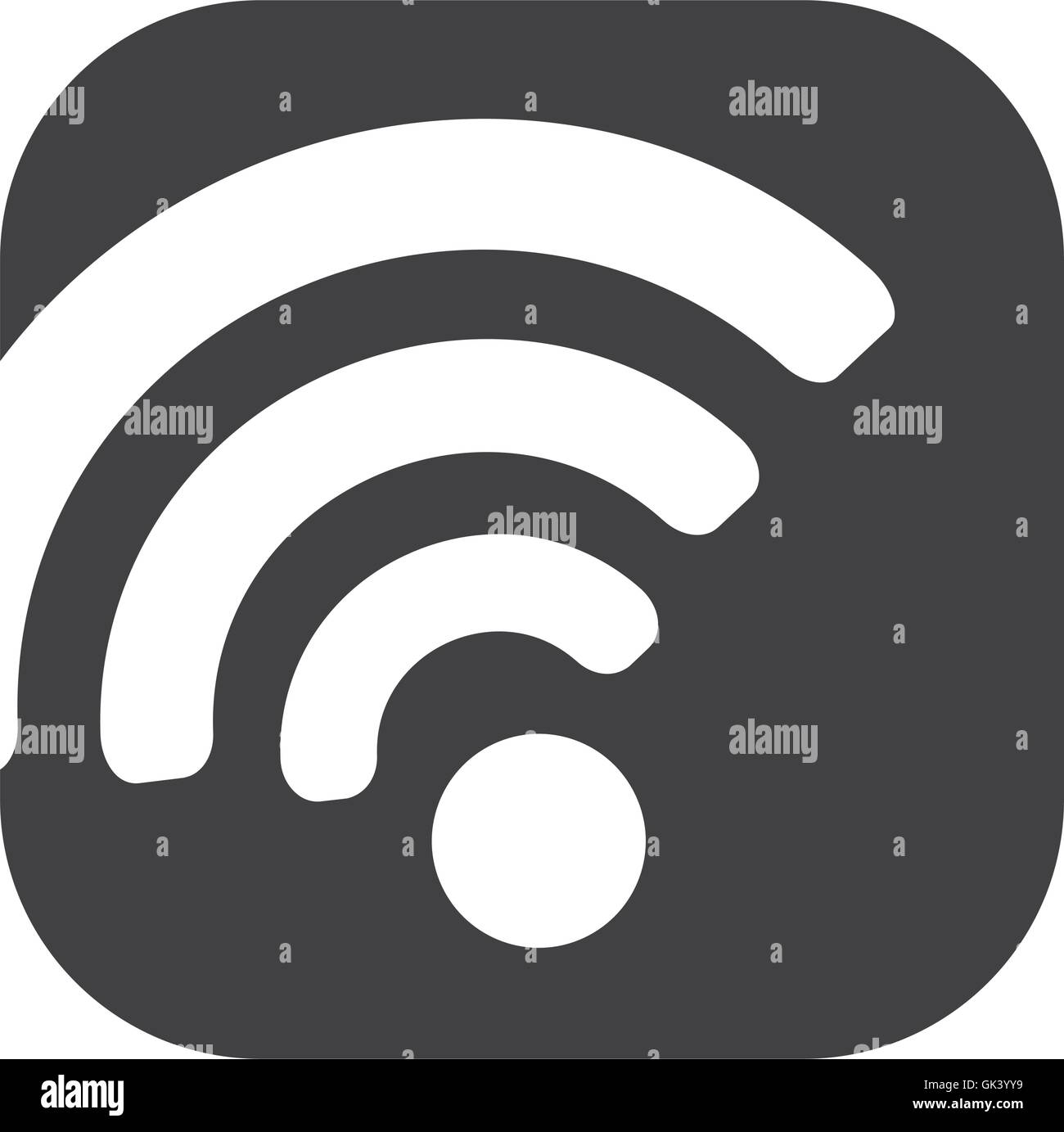 wifi waves signal icon Stock Vector Image & Art - Alamy