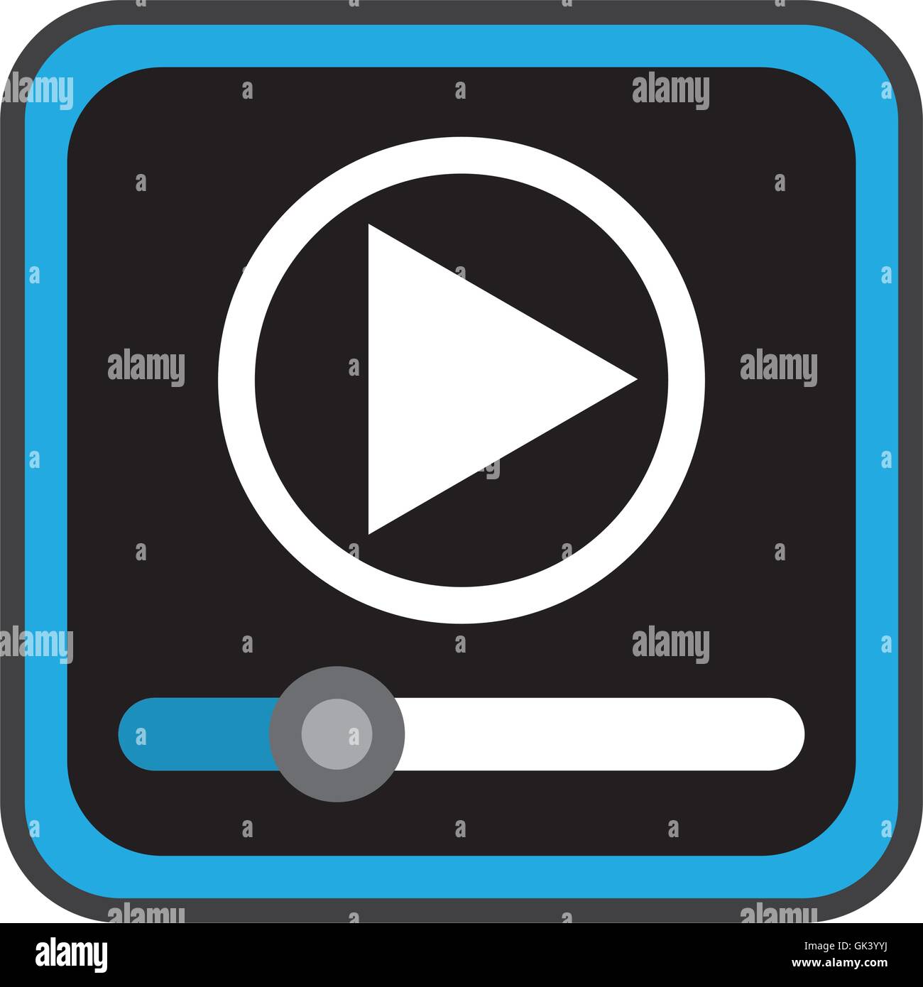 media player control panel icon Stock Vector Image & Art - Alamy