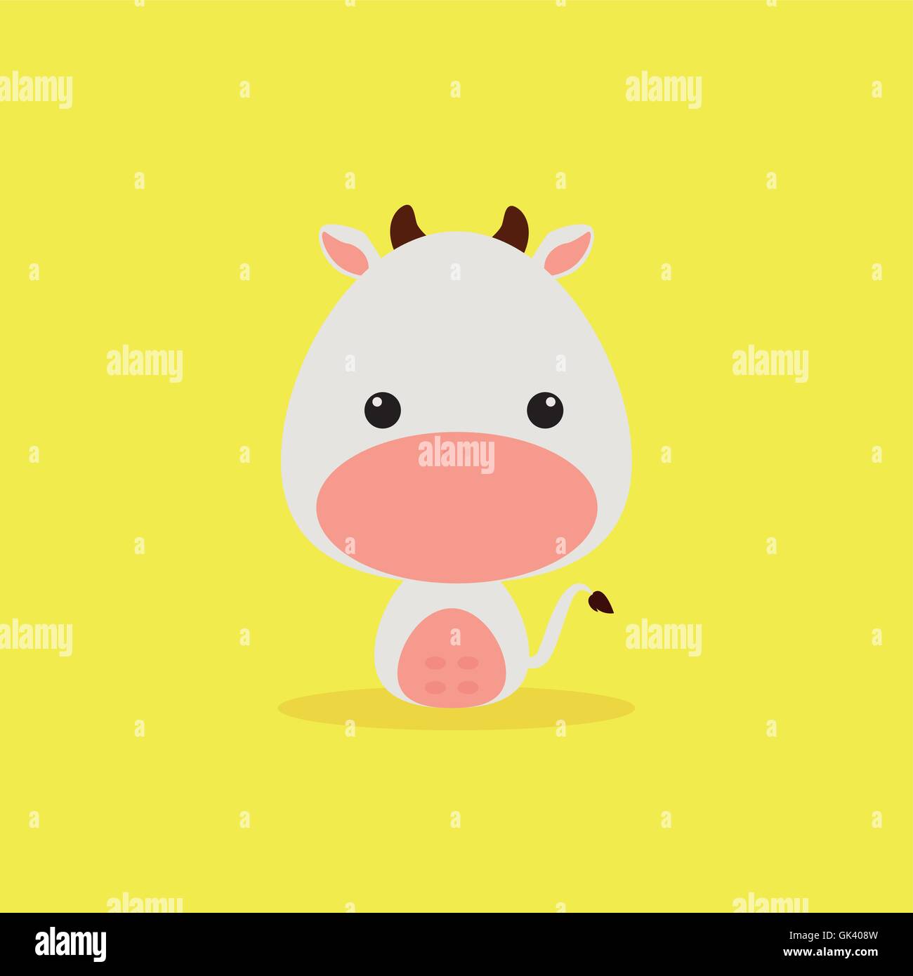 Cute Cartoon Wild cow Stock Vector Image & Art - Alamy
