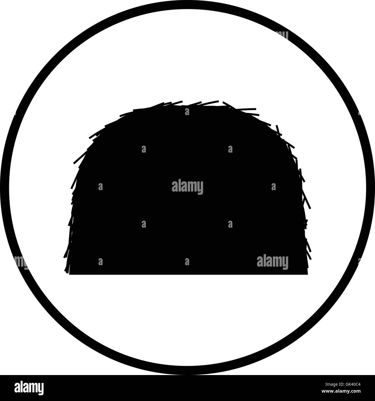 Hay stack icon. Thin circle design. Vector illustration Stock Vector ...