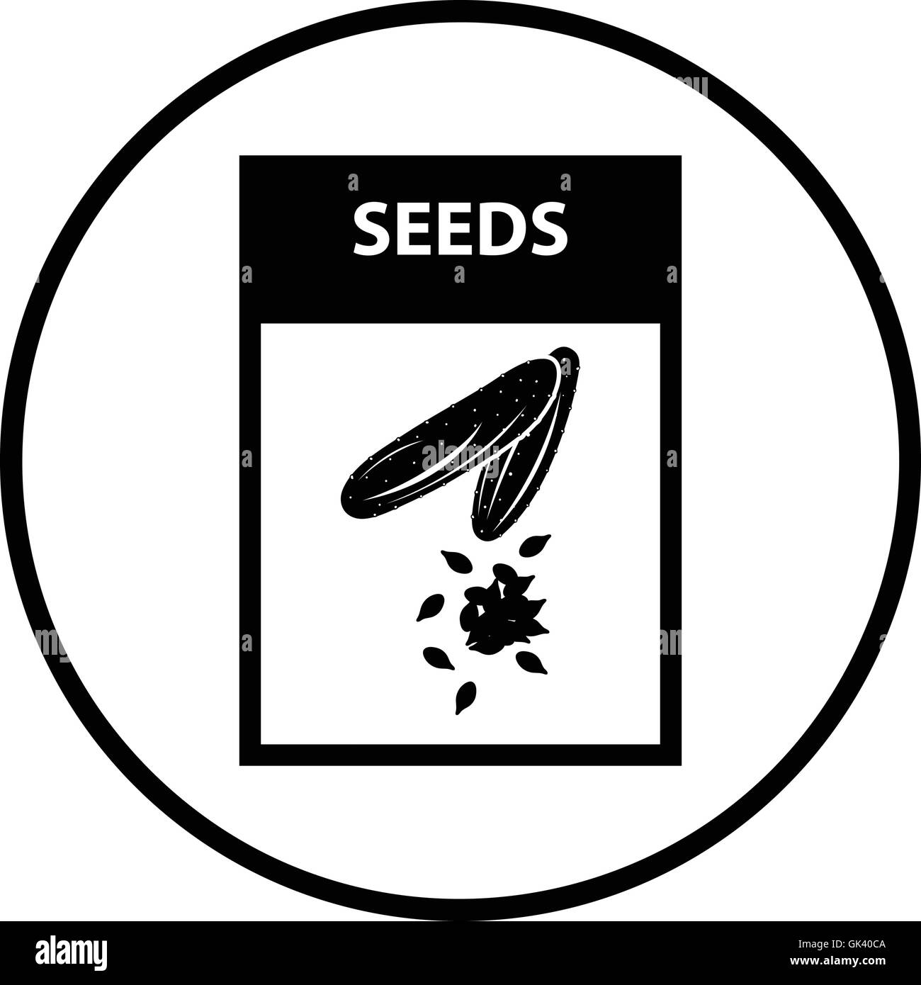 Seed pack icon thin Stock Vector Images - Alamy