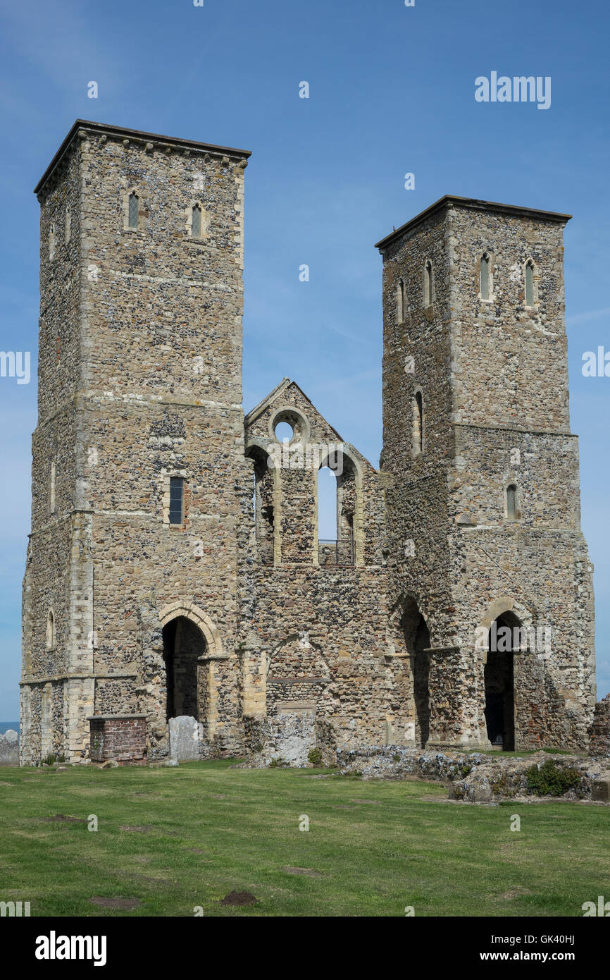 England, Kent, Reculver towers Stock Photo - Alamy