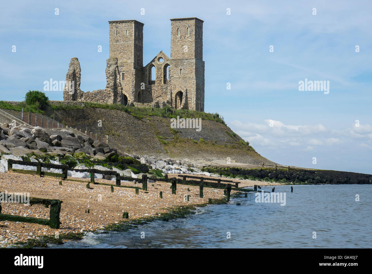 England, Kent, Reculver towers Stock Photo - Alamy