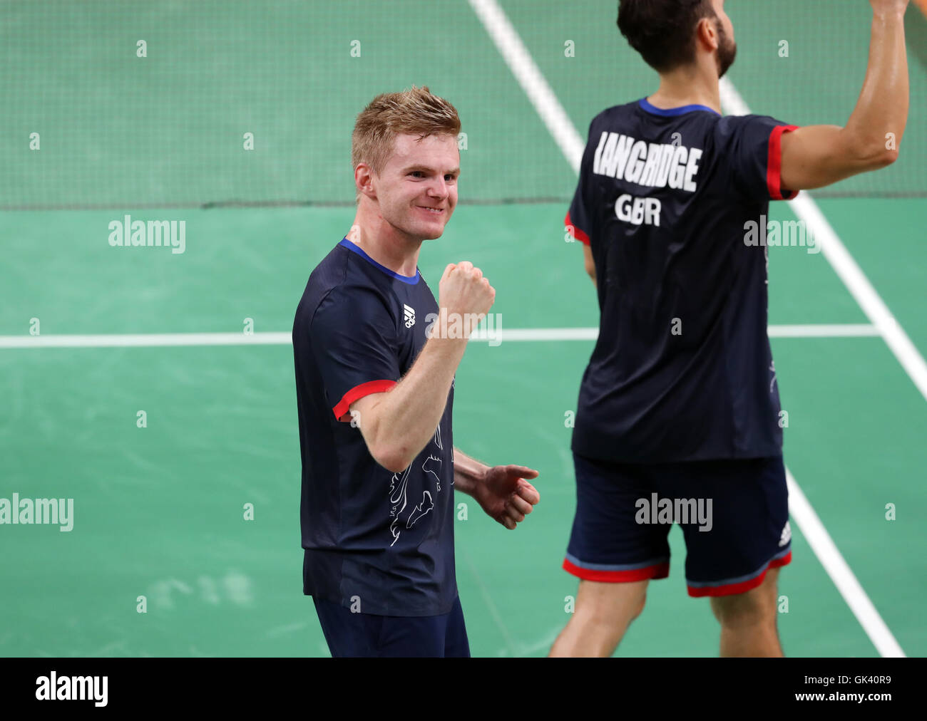 Great Britain's Marcus Ellis reacts following victory over China's Chai ...