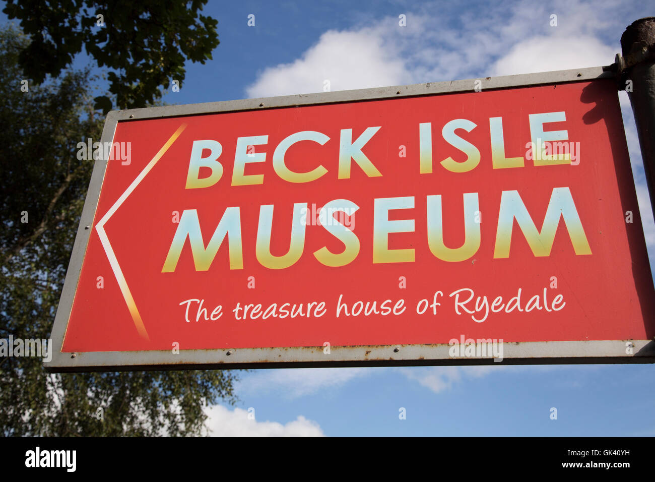 Beck Ise Museum Sign, Pickering; Yorkshire; England; UK Stock Photo - Alamy