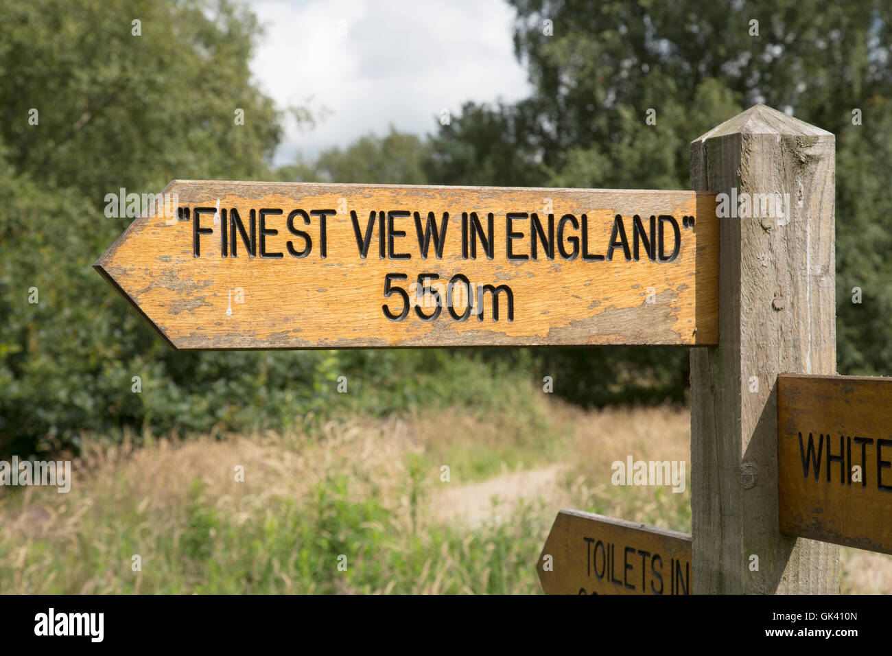 Finnest View in England, Sign, Sutton Bank; North York Moors; England ...