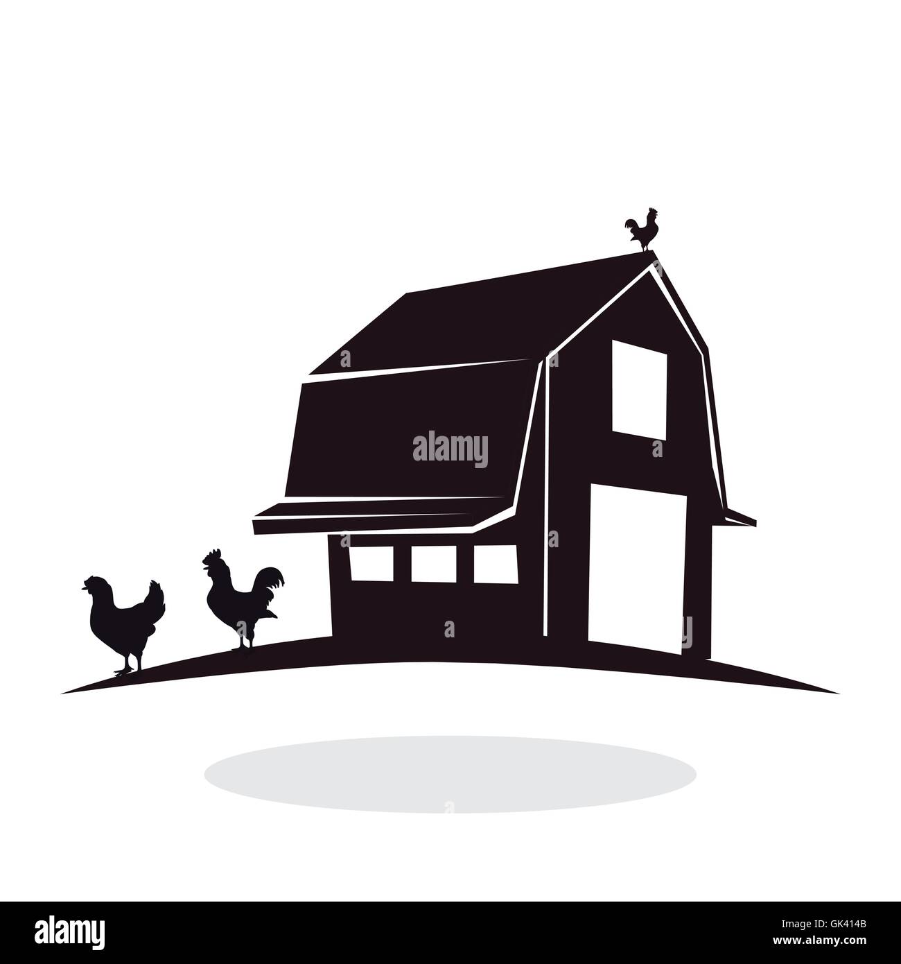 Farm design. stable icon. flat illustration Stock Vector Image & Art ...