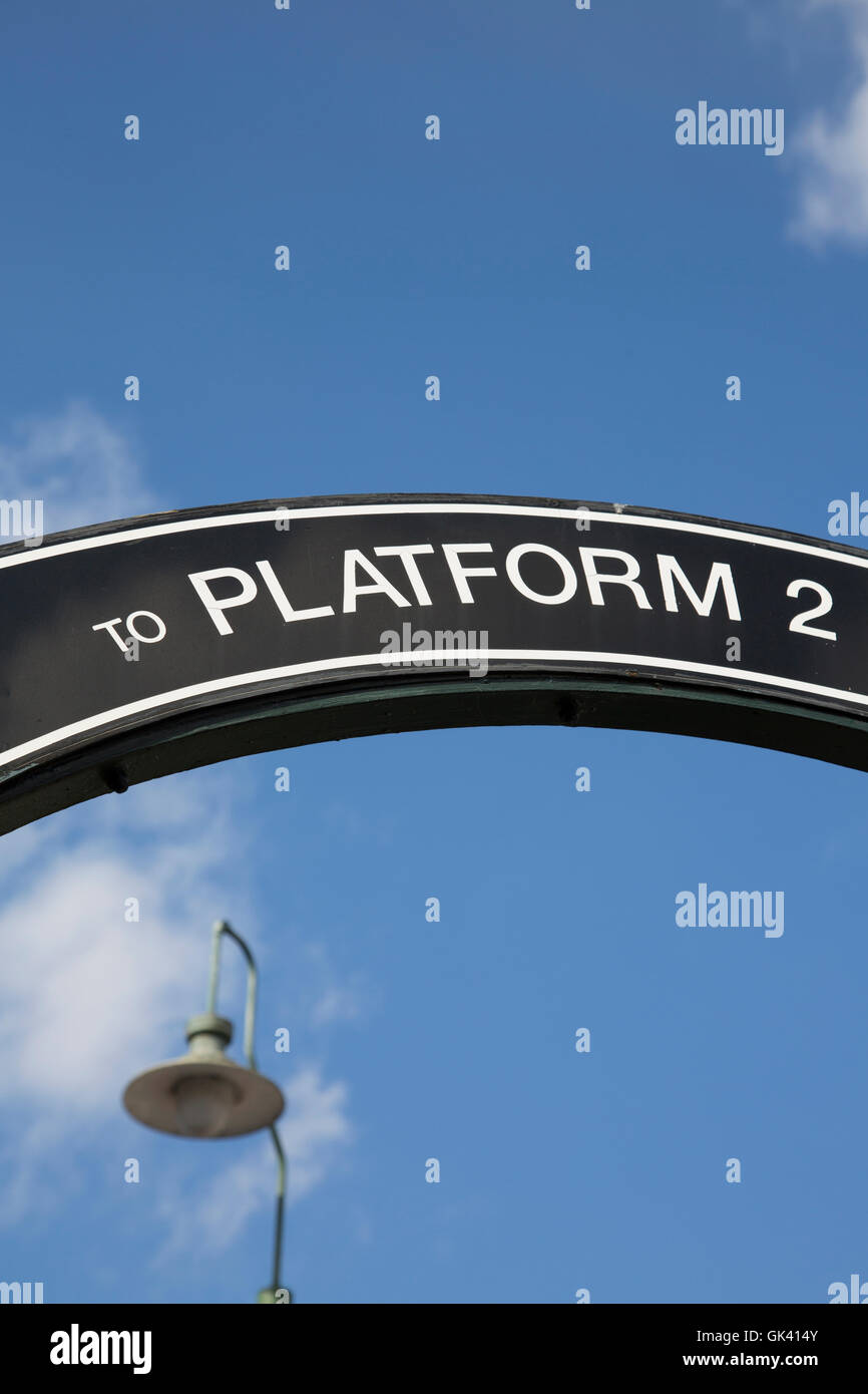 Railway Platform Sign Station, England, UK Stock Photo - Alamy