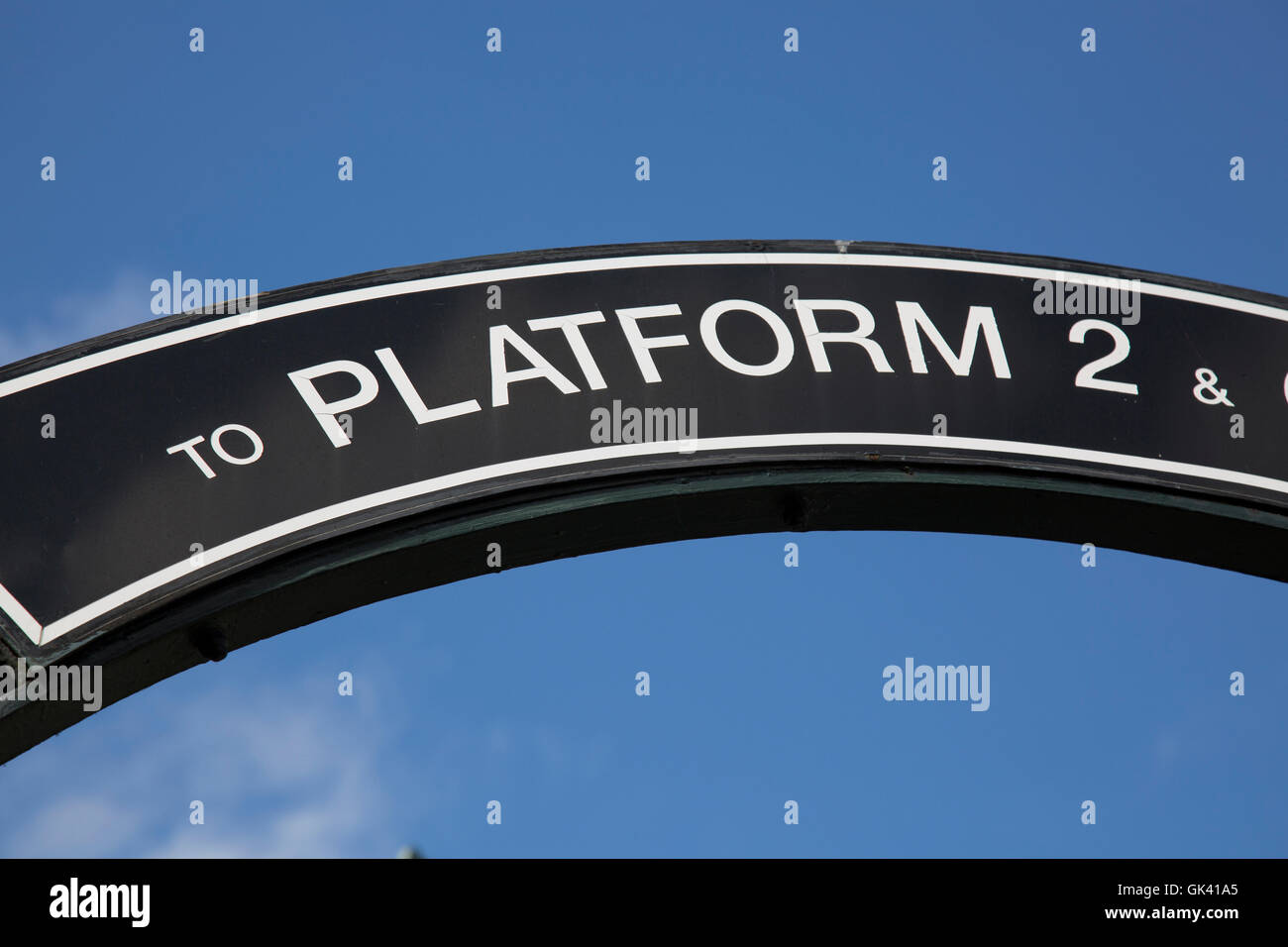 Railway Platform Sign, England, UK Stock Photo - Alamy