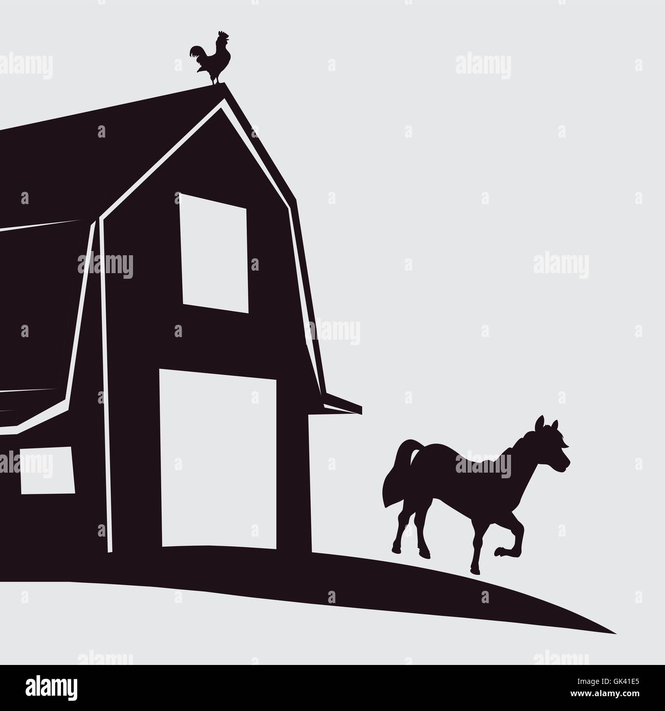 Farm design. stable icon. flat illustration , vector Stock Vector Image ...