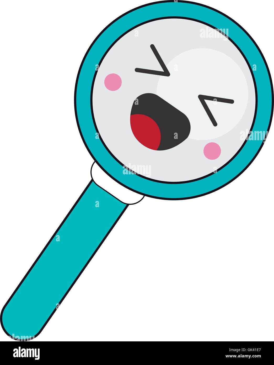 kawaii magnifying glass icon Stock Vector Image & Art - Alamy