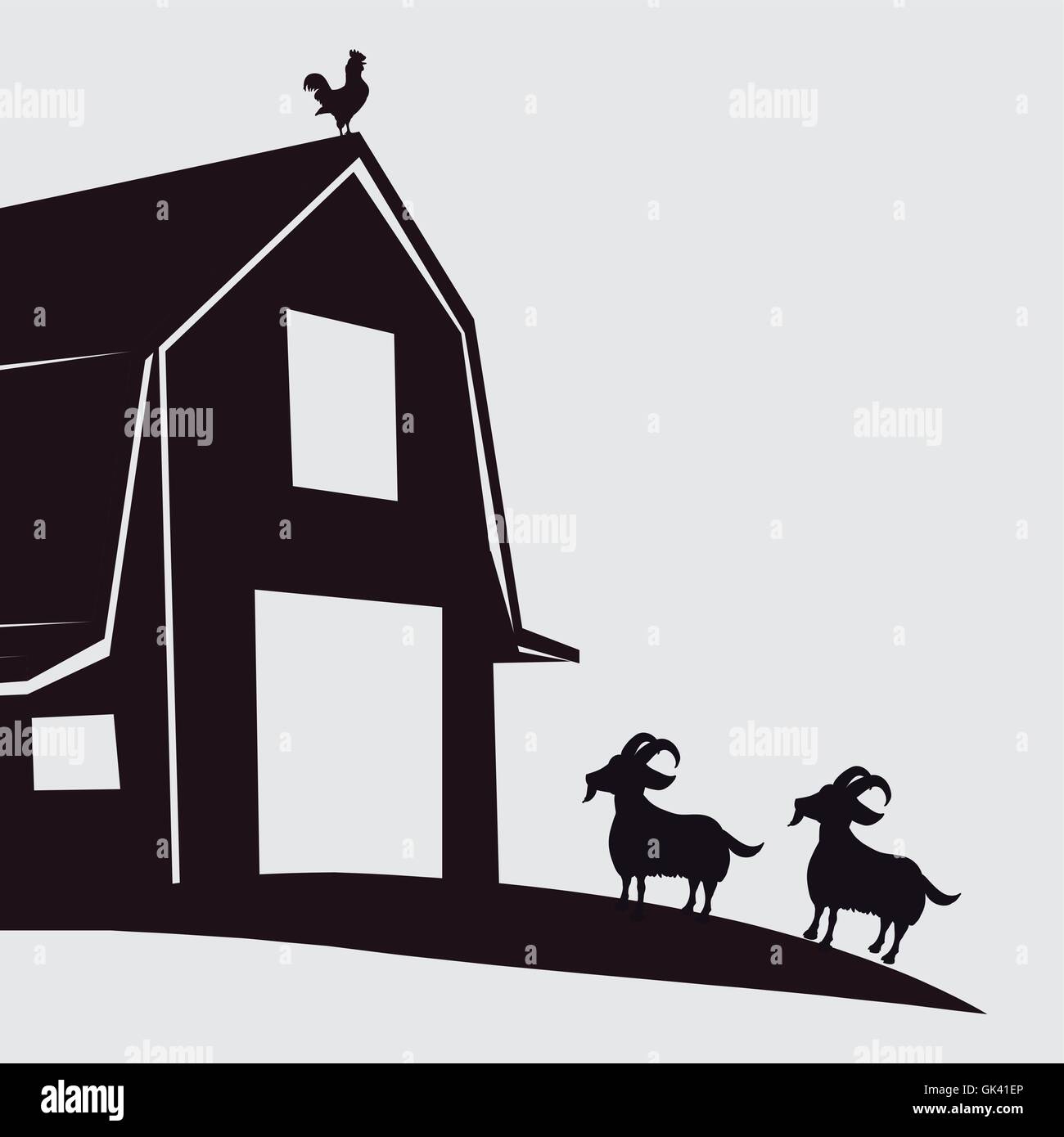 Goat stable Stock Vector Images - Alamy