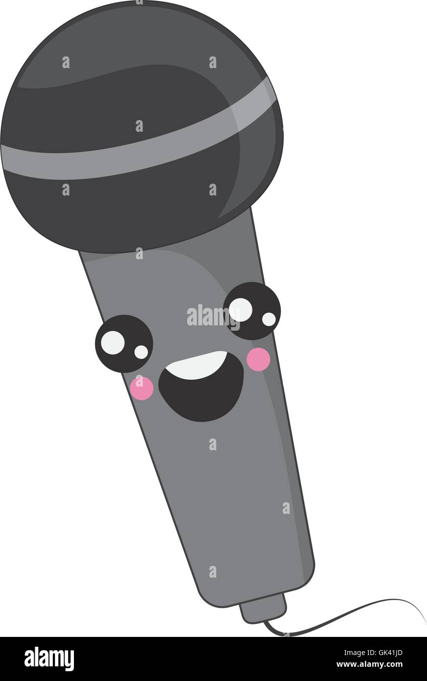 kawaii microphone icon Stock Vector Image & Art - Alamy