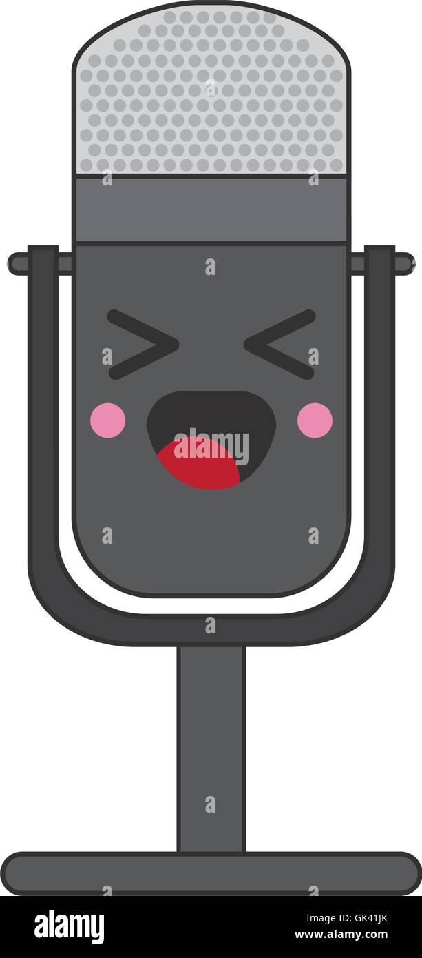 kawaii microphone icon Stock Vector Image & Art - Alamy