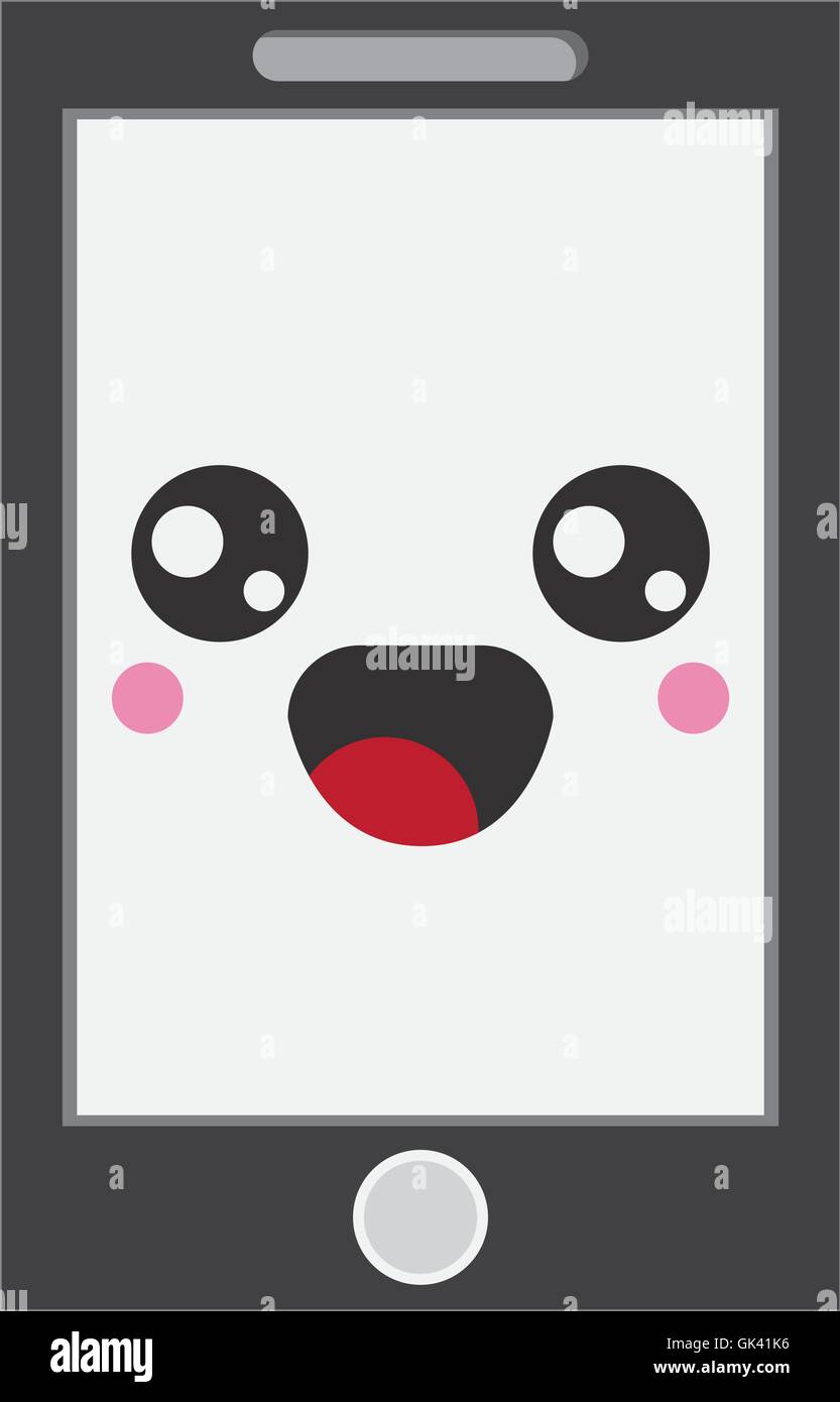kawaii cellphone icon Stock Vector Image & Art - Alamy