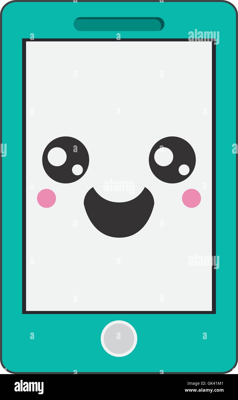 kawaii cellphone icon Stock Vector Image & Art - Alamy