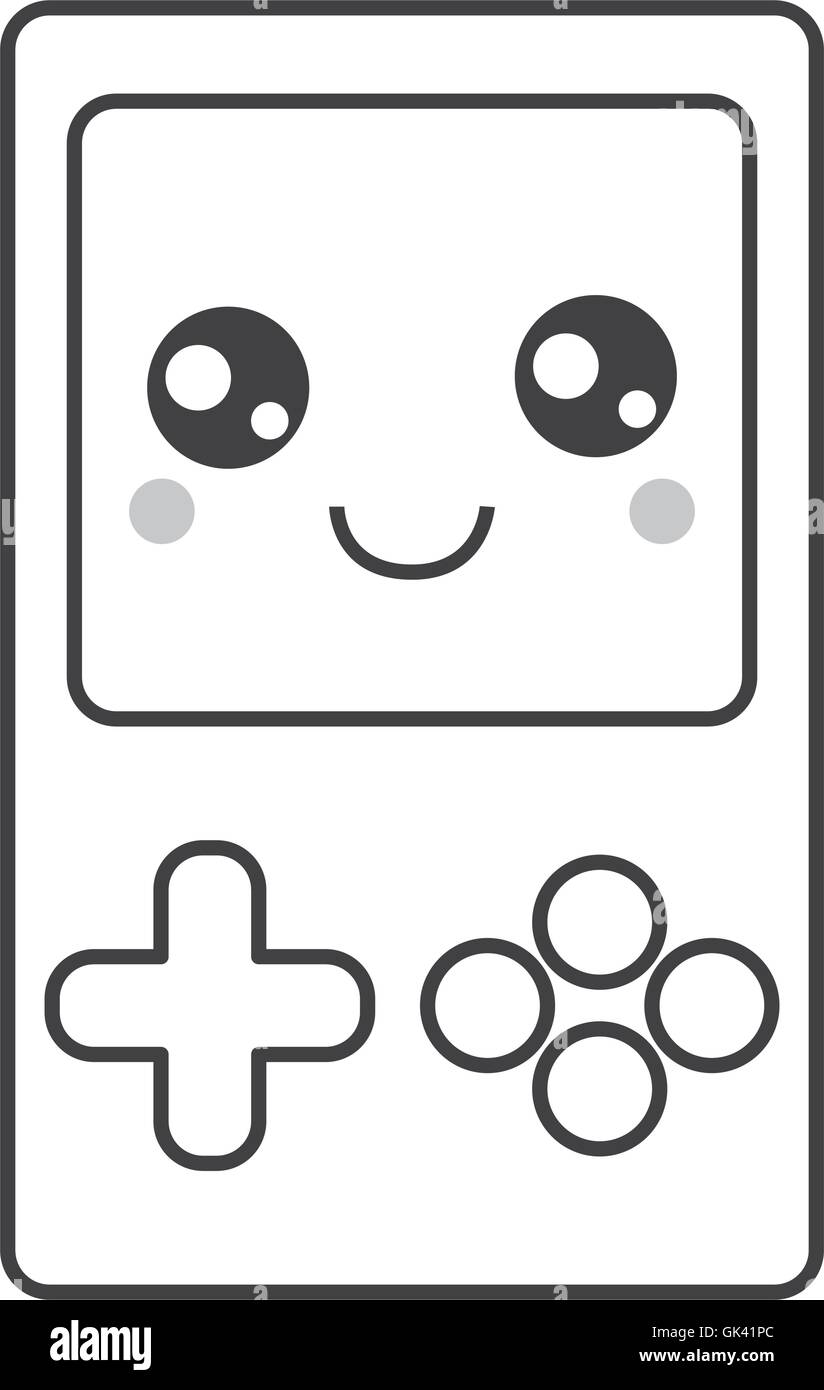 Line electronic handheld game Stock Vector Images - Alamy