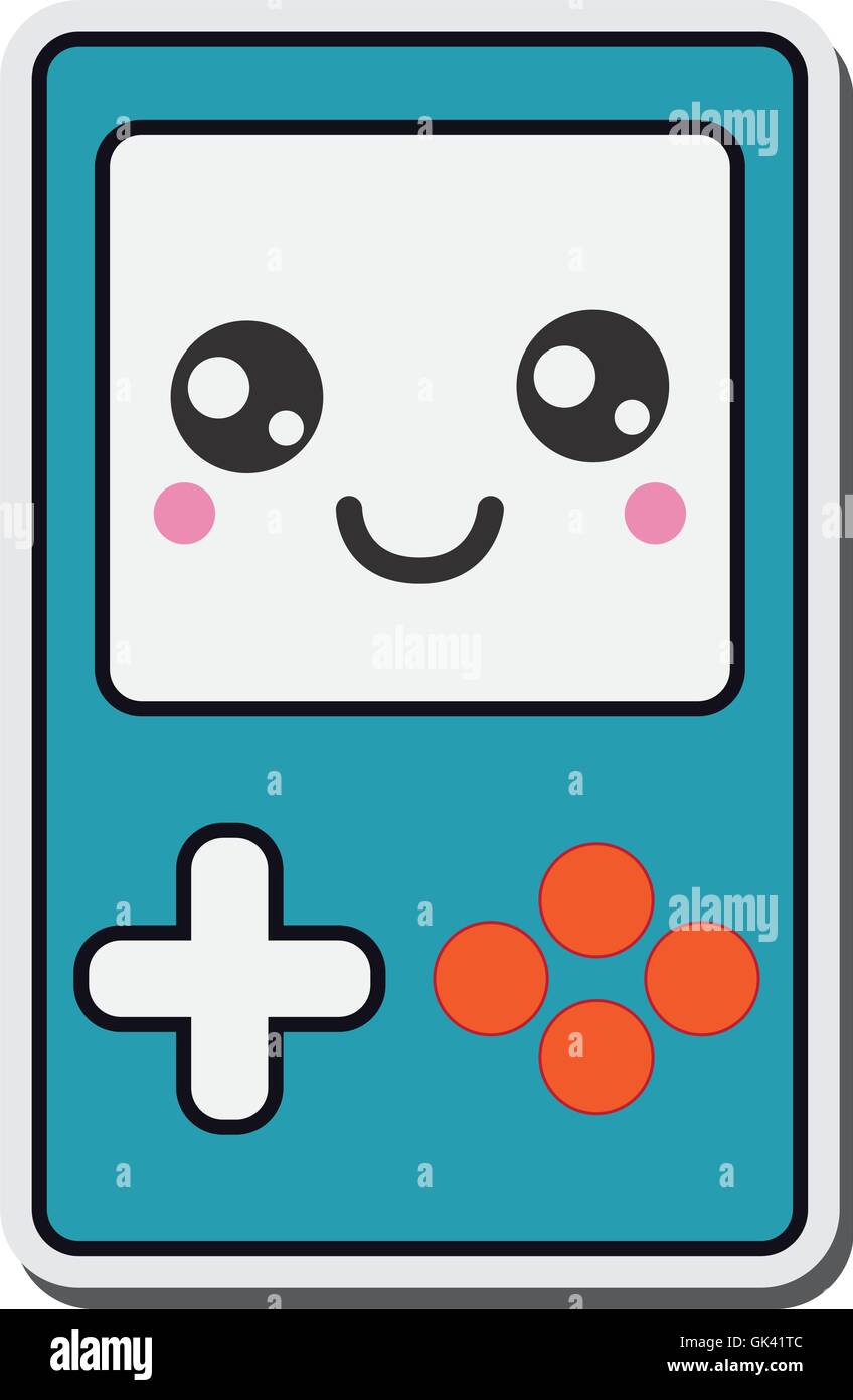 kawaii handheld console icon Stock Vector Image & Art - Alamy
