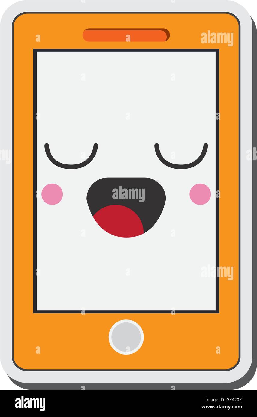 kawaii cellphone icon Stock Vector Image & Art - Alamy