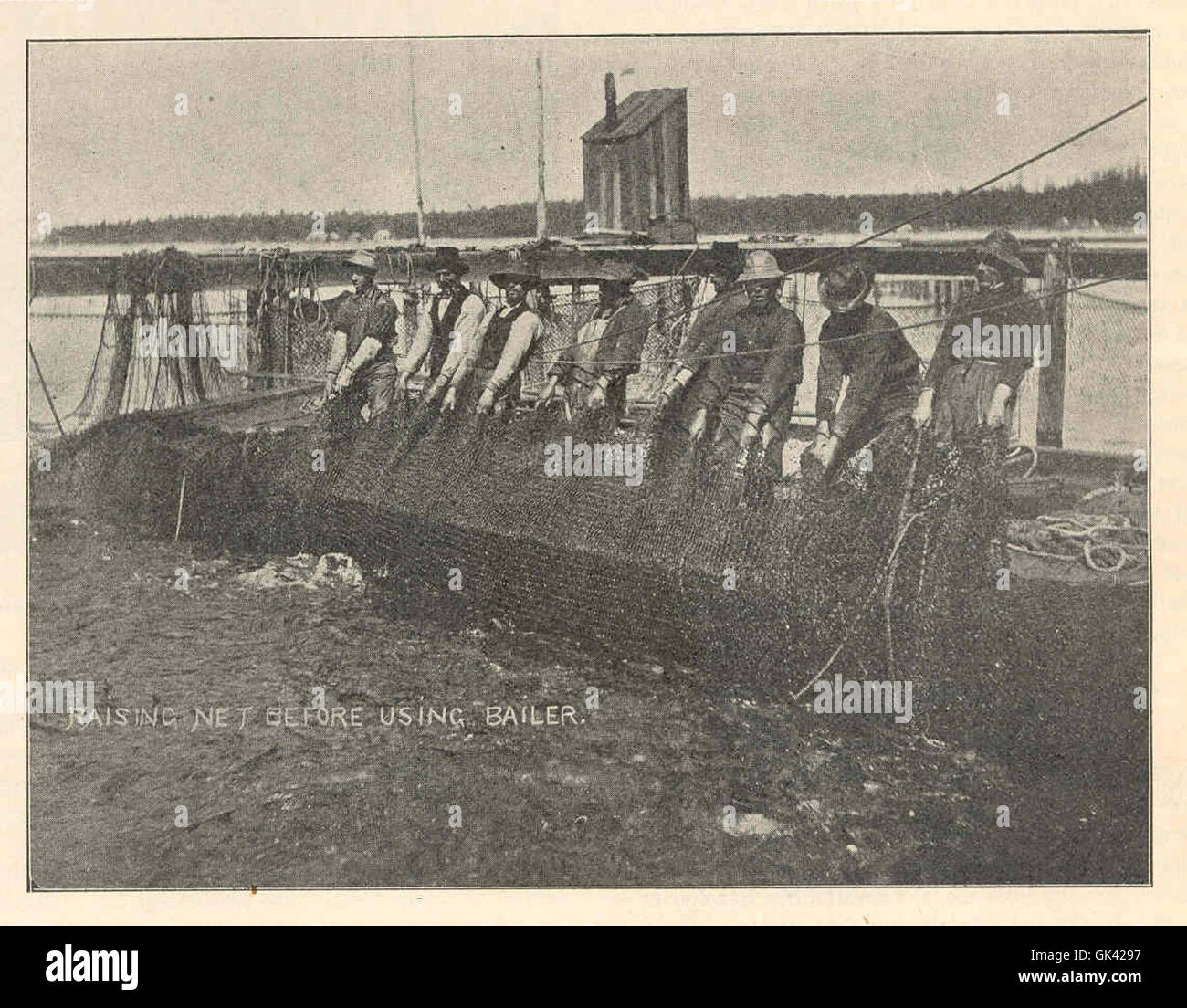 The process of raising a net before using a bailer is a technique ...
